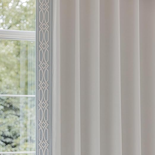 Amazon.com: VisionaryHomeDesign Pinch Pleated Curtains with Embroidery ...
