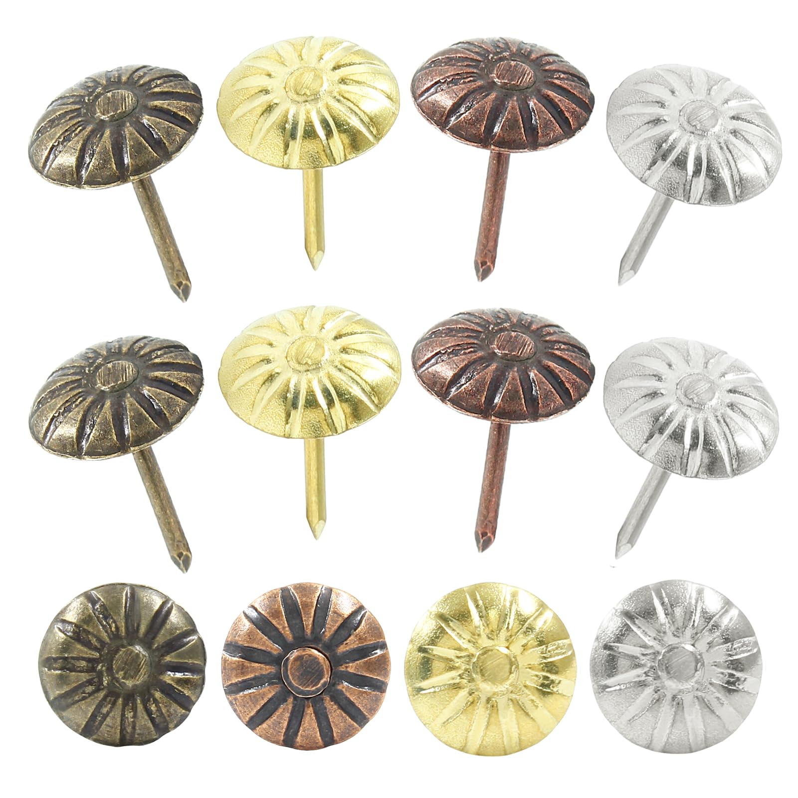 Auvotuis 200PCS 4 Colors Upholstery Decorative Tacks, Antique Furniture ...