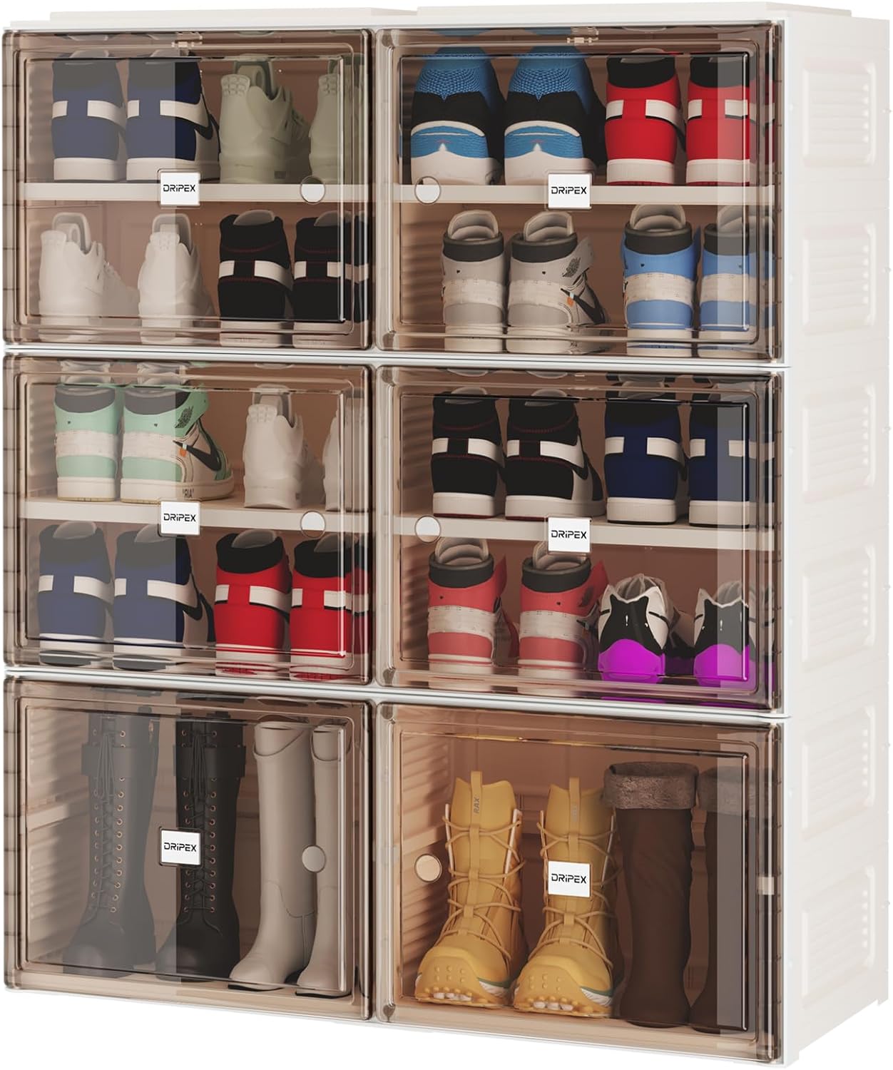 Amazon.com: Dripex Shoe Storage Cabinet 5 layers 20 pairs Foldable Shoe ...