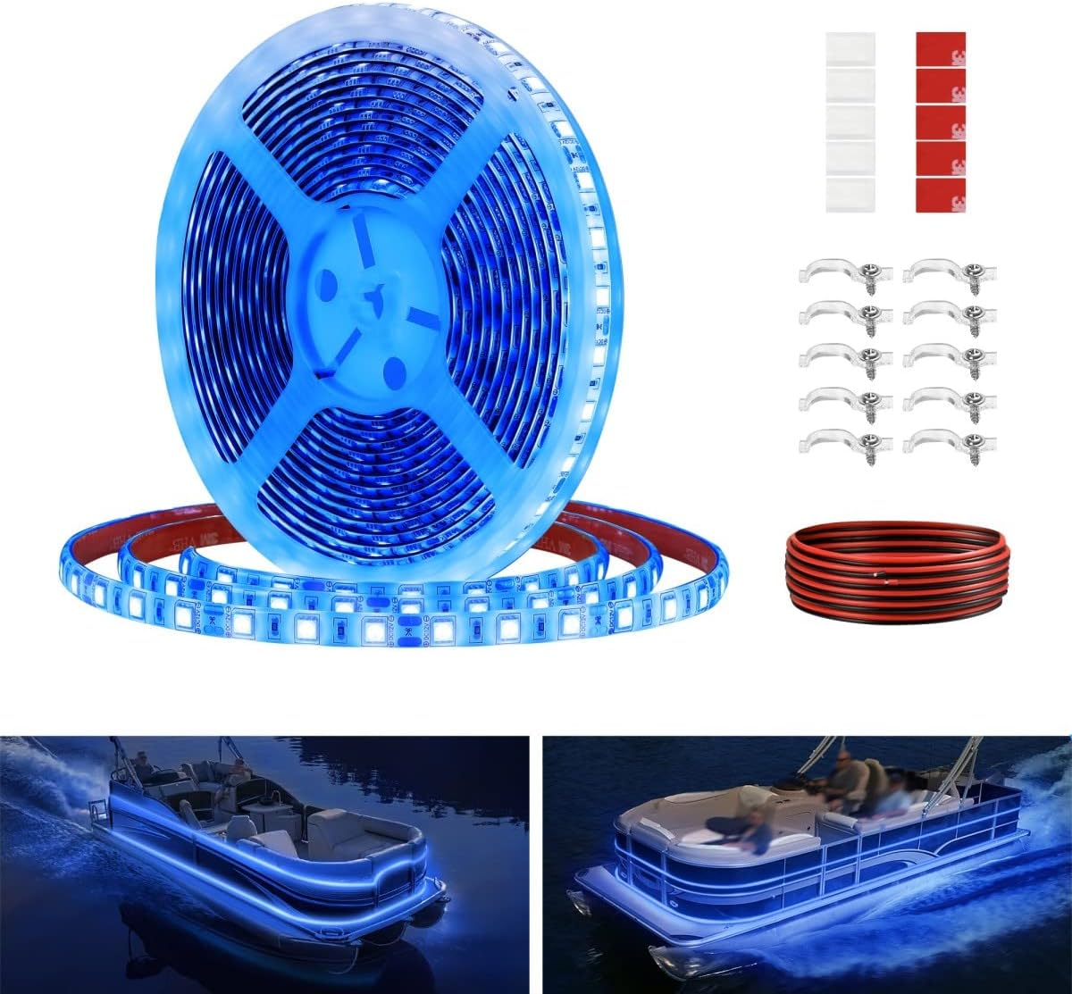 Amazon.com: ROLiGHTiC Marine Submersible Boat LED Strip Lights, 12V 4FT ...
