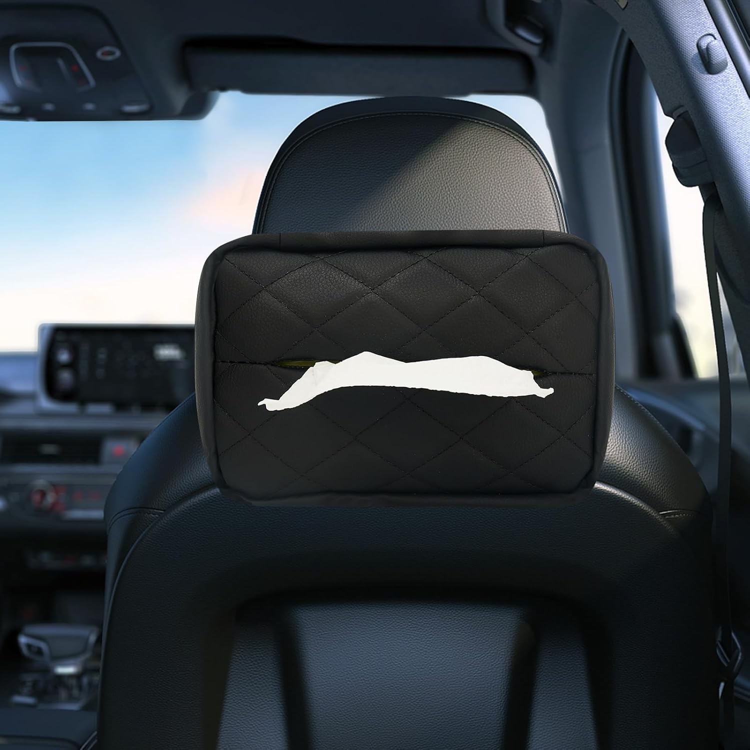 Amazon.com: Tissue Holder for Car,Standard Snap-on Design Leather ...