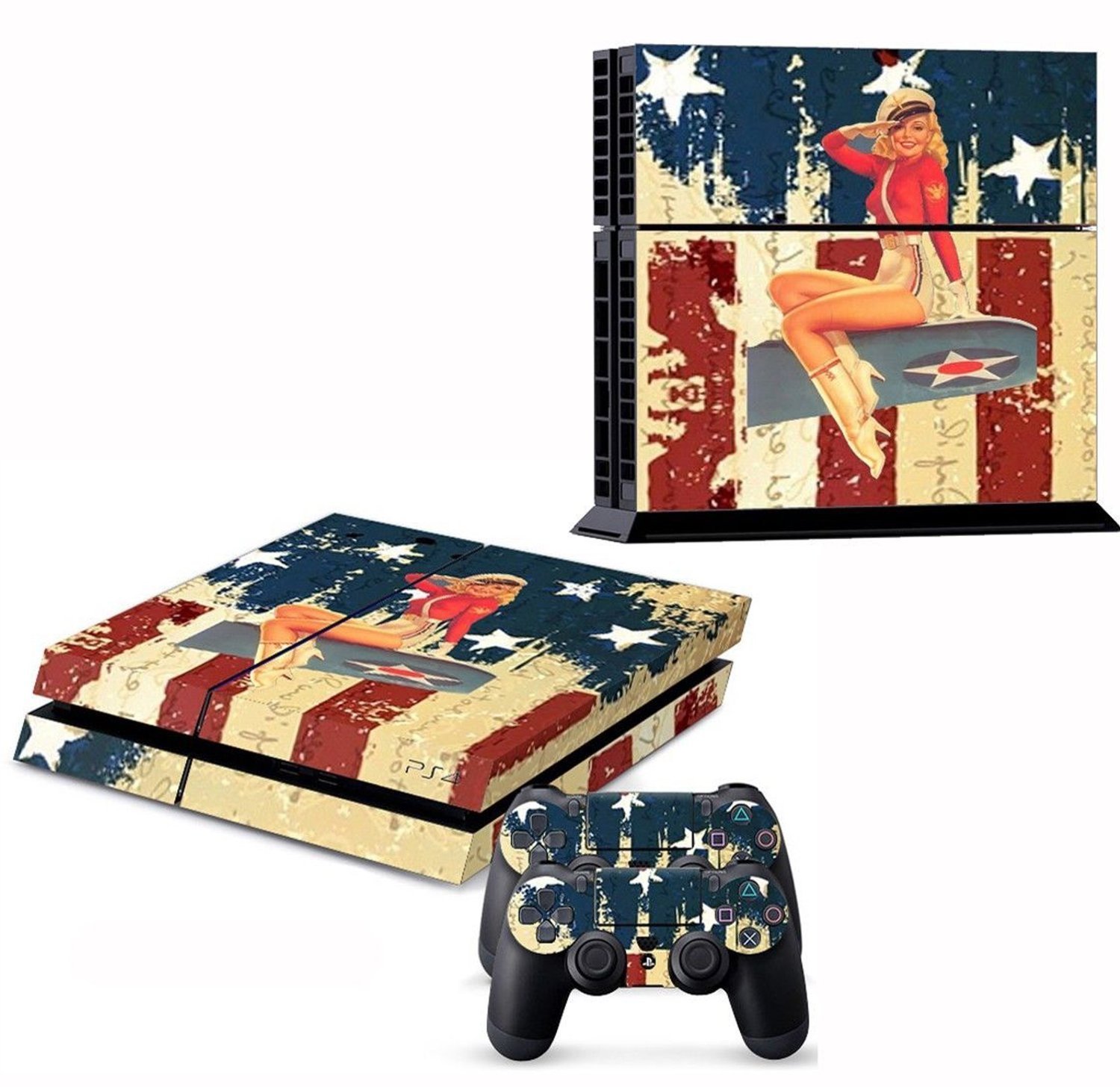 Amazon.com: LLC Integral - White WW2 Bombing Girl Decal Cover for Sony ...