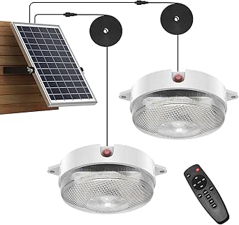 SunBonar Solar Ceiling Light Motion Sensor 2 Pack, 5 Modes 3200K/4000K ...