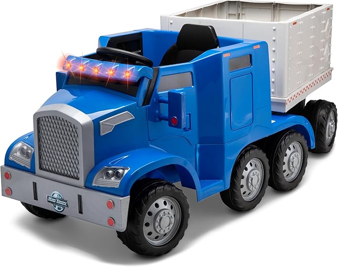 Amazon.com: Kid Trax 12V Kids Ride On Semi-Truck with Detachable ...