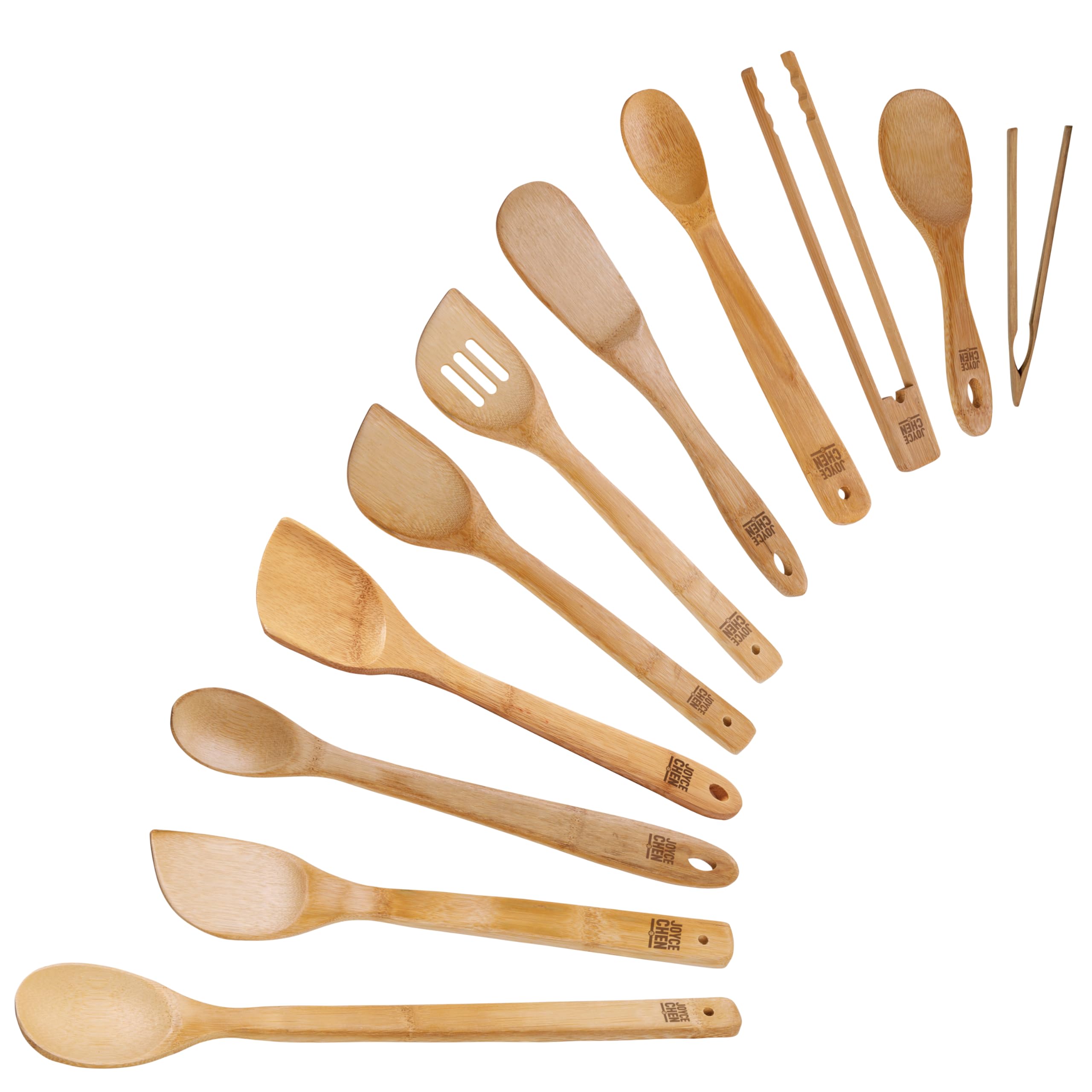Amazon.com: Joyce Chen 11-Piece Burnished Bamboo Cooking Utensil Set ...