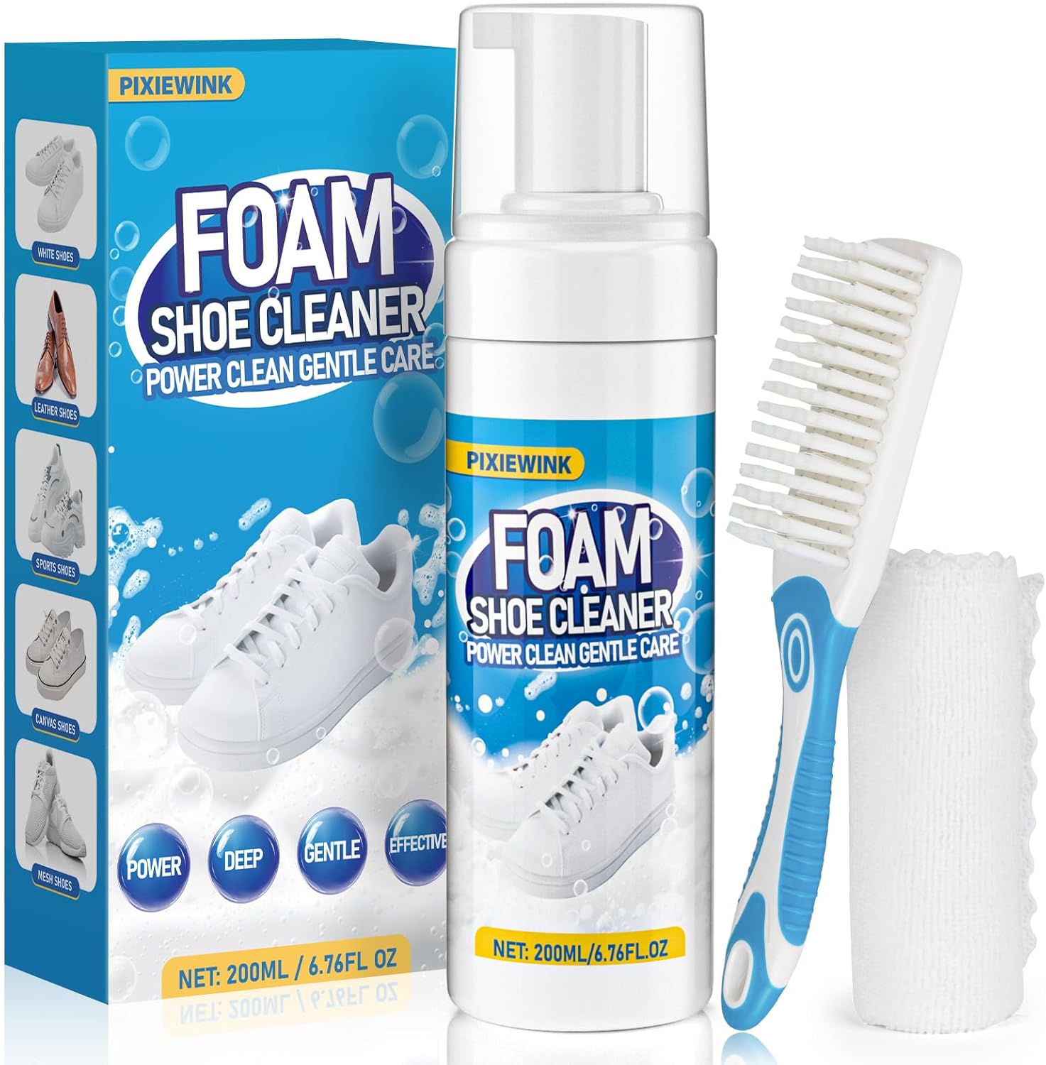 Amazon.com: Pixiewink Shoe Cleaner, 6.76fl oz Shoe Cleaning Kit with ...