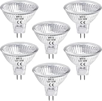 LedWekei Gu5.3 Halogen Bulbs,mr16 12v 50w Halogen Bulb,Dimmable 2700K ...
