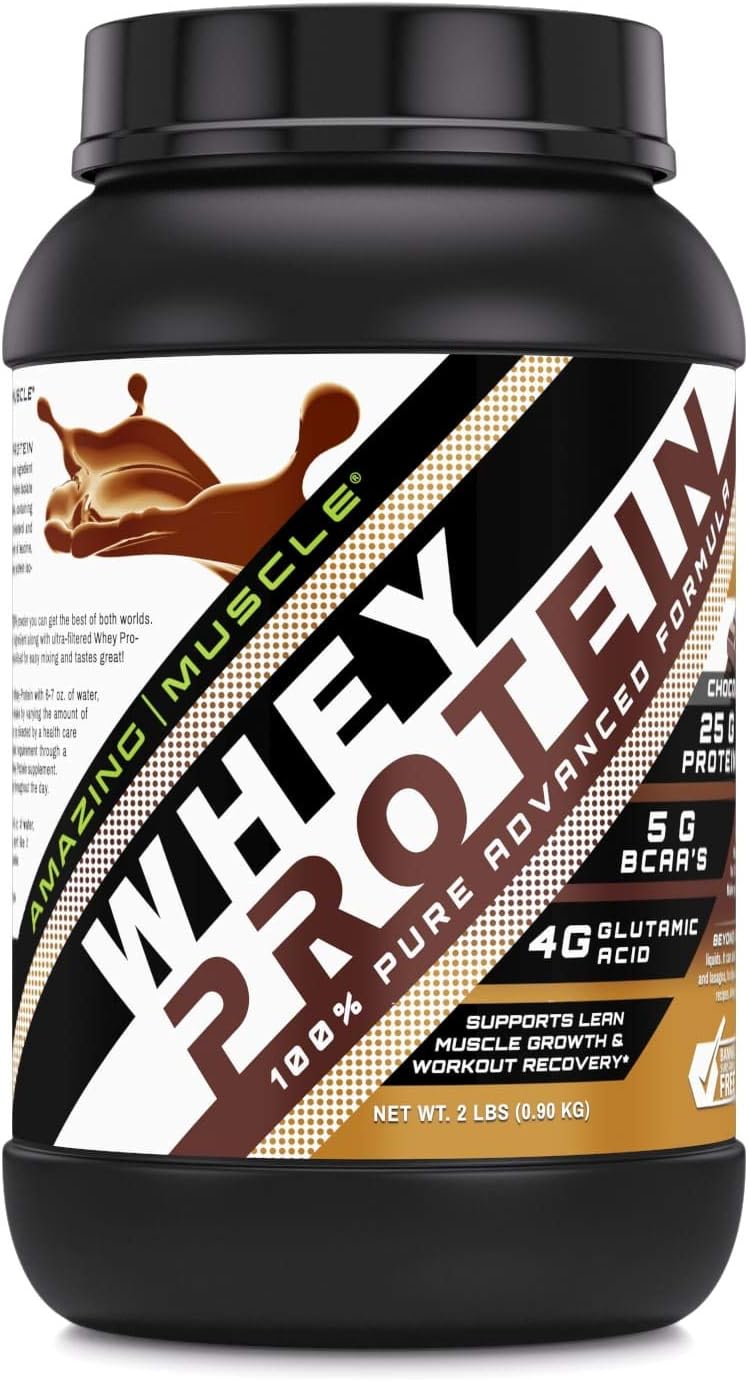 Amazon.com: Amazing Muscle 100% Whey Protein Powder *Advanced Formula ...