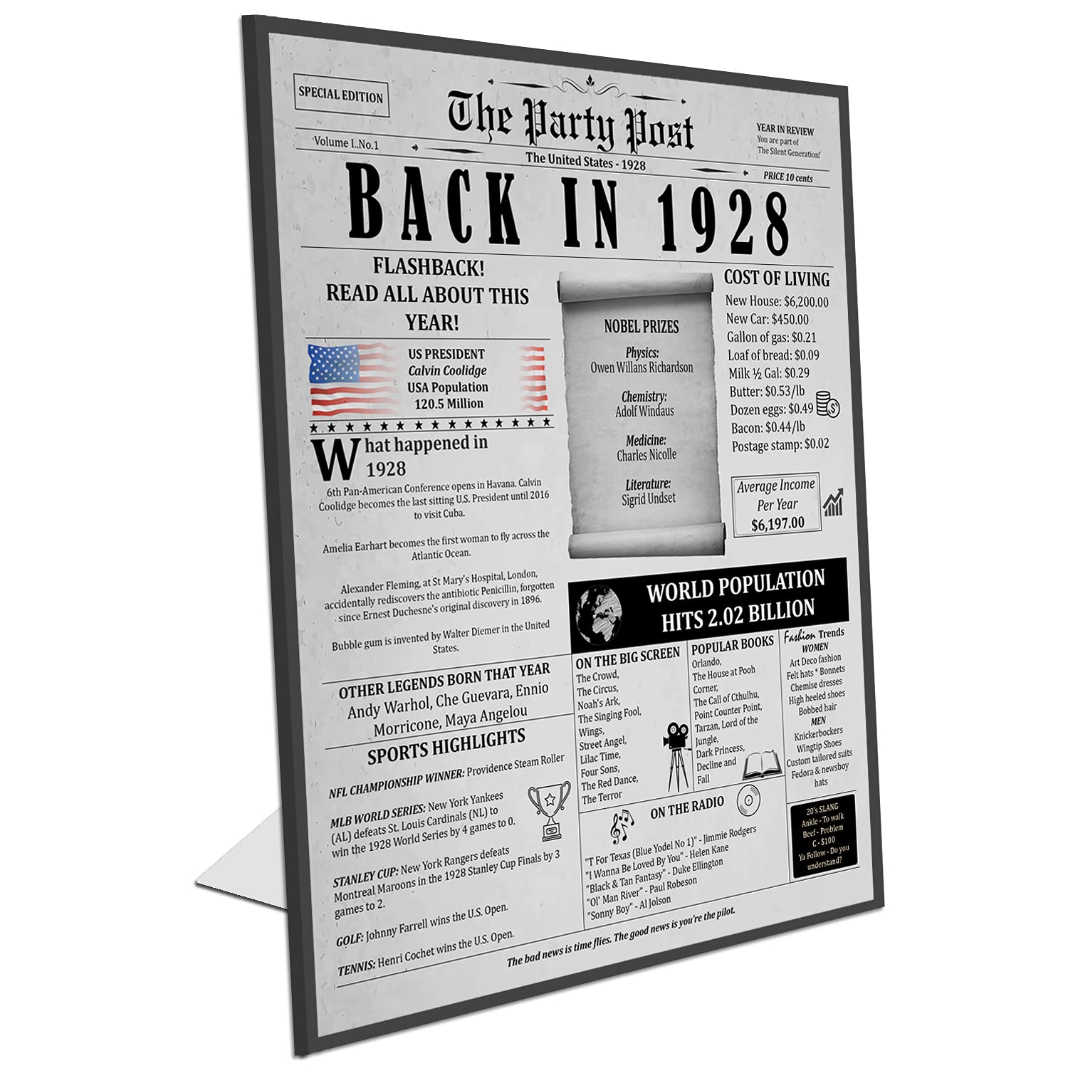 Snapklik.com : 96th Birthday Poster 8 X 10 Party Sign - Born 96 Years ...