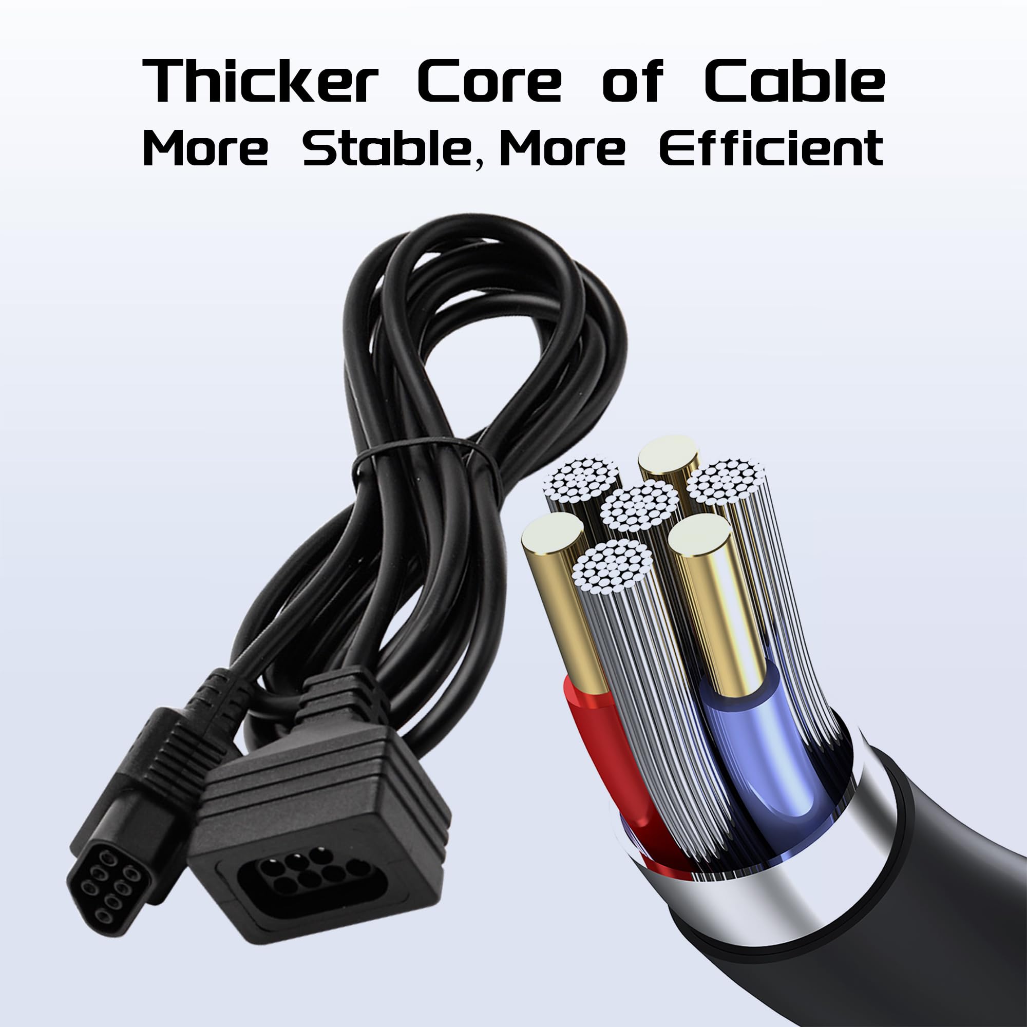 Snapklik.com : CUENSTOP 7 Pin NES Controller Extension Cable, 2-Pack 1 ...