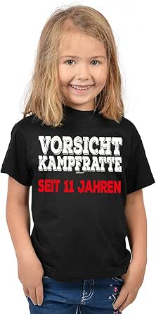 11.Geburtstag Sprüche T-Shirt Kindergeburtstag Mädchen : Vorsicht ...