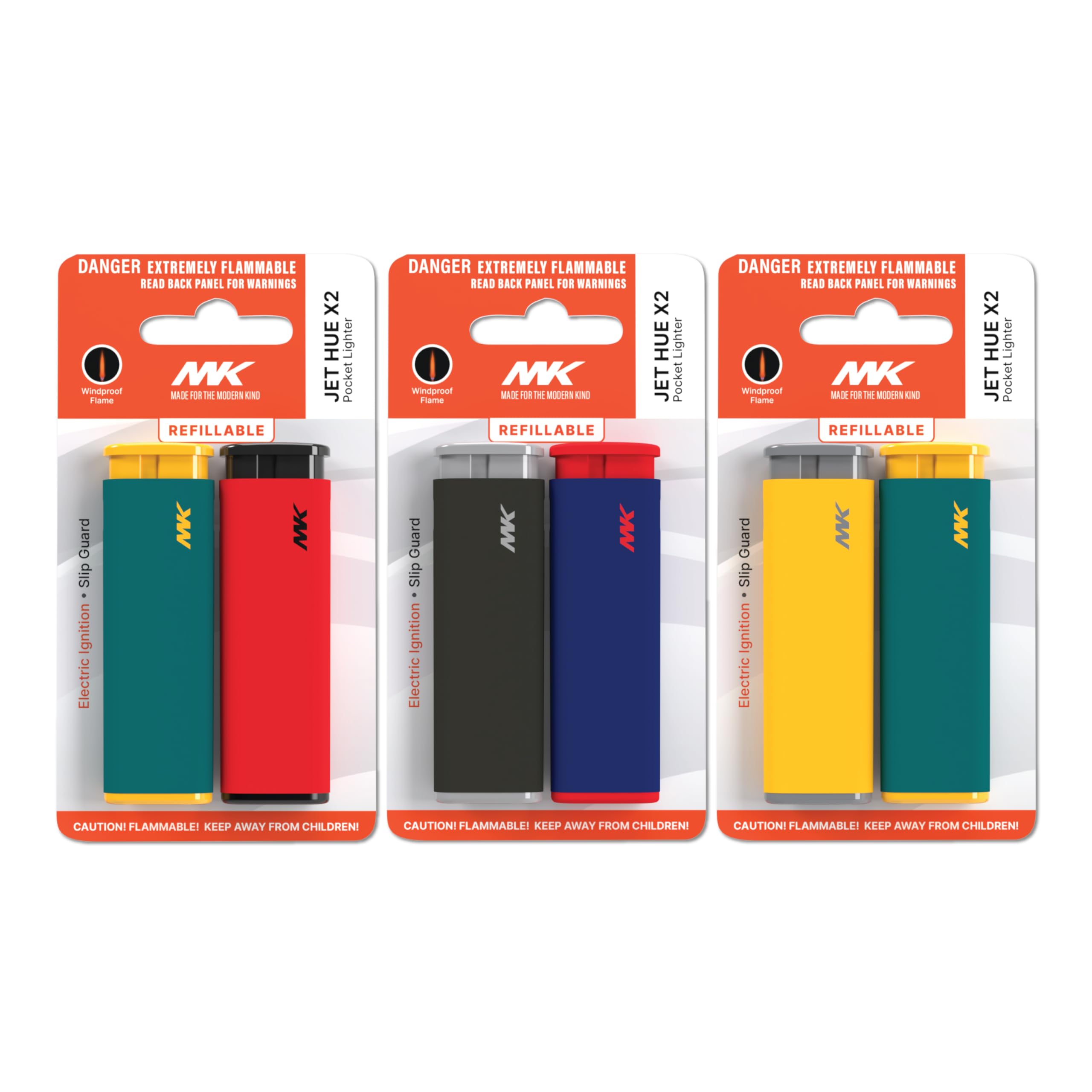 Amazon.com: MK Lighter Wind Proof Jet Flame Lighters, Striking Design ...