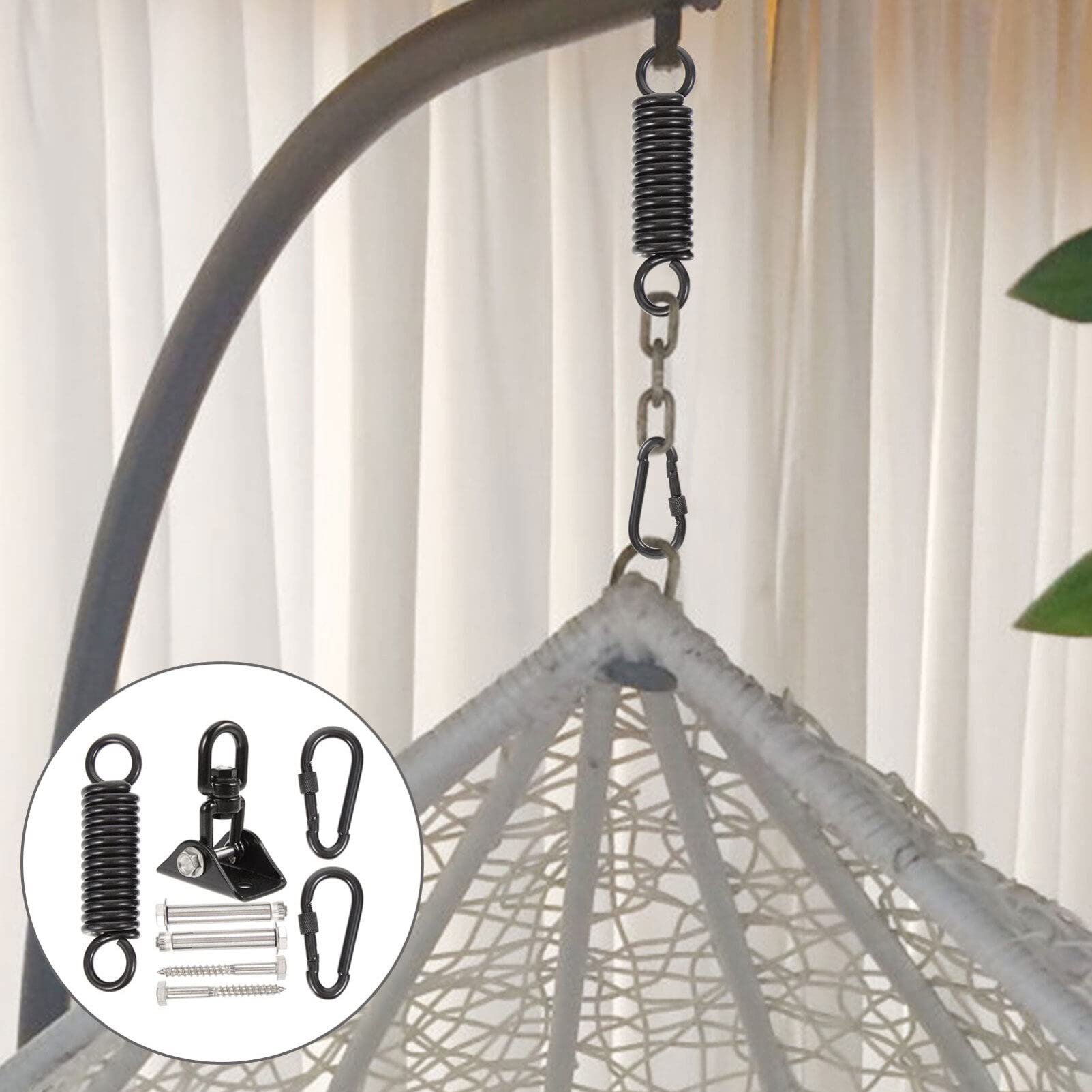 Hanging Chair Spring Hammock Chair Hanging Kit - Extension Spring & Pin For Porch Swings Egg ...