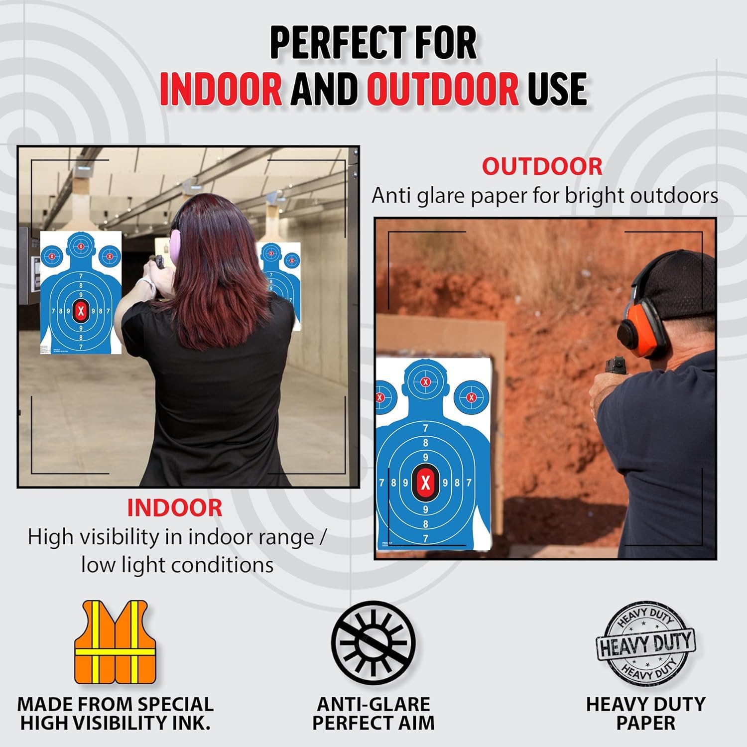 Snapklik.com : Heavy Duty Shooting Targets Paper - Targets For Shooting ...