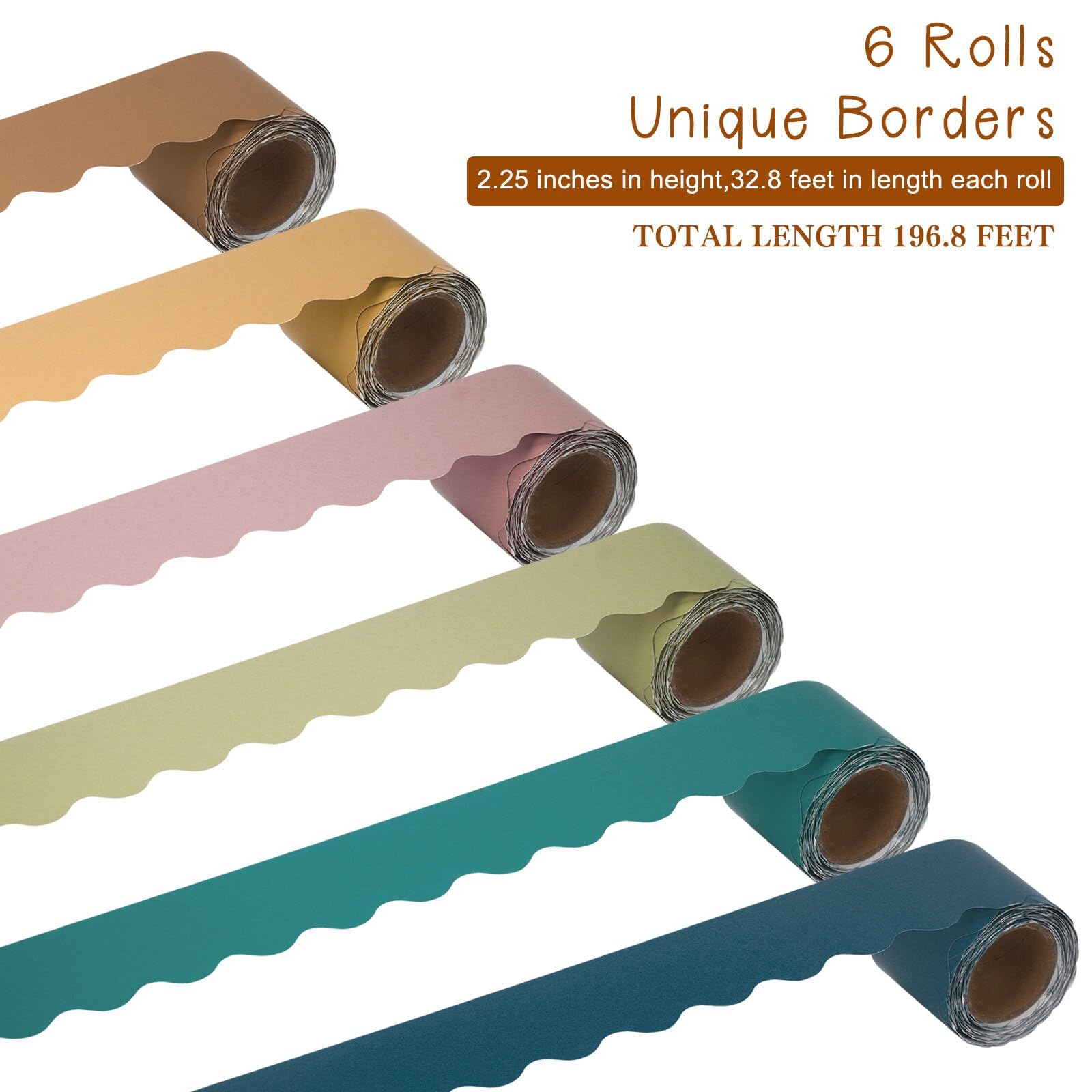 Snapklik.com : 6 Rolls Classroom Bulletin Board Borders, 196.8 Ft ...