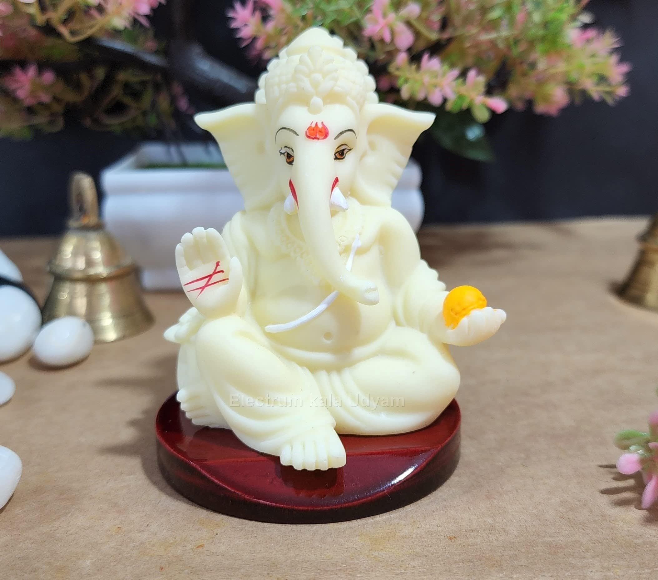 Buy Electrum Kala Udyam Ganesha/Ganpati Statue with Base - for Car ...
