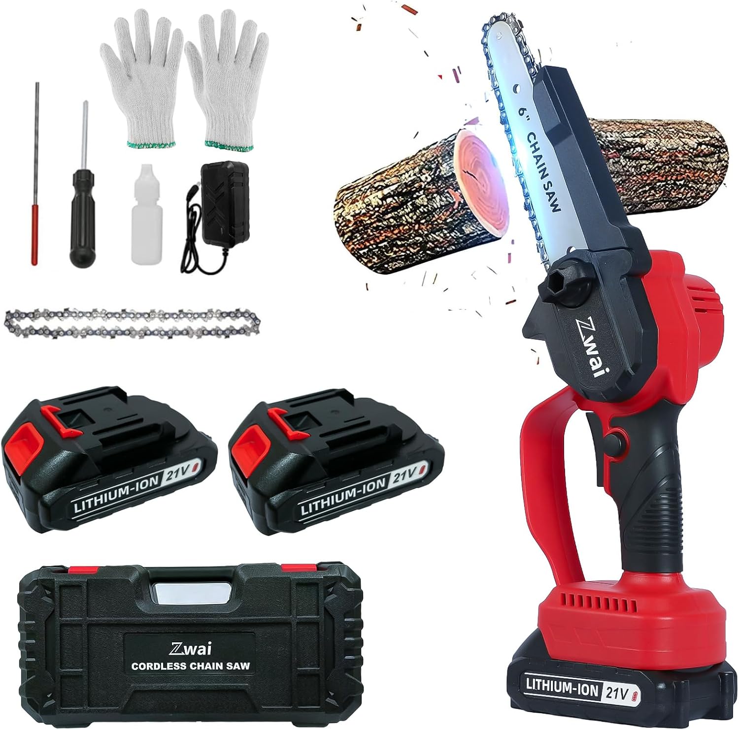 Amazon.com: Mini Chainsaw Portable Electric Chainsaw Cordless,6-Inch ...