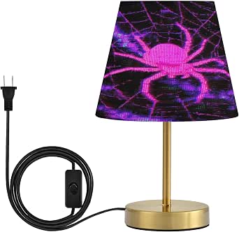Vozoza Glowing Spiders Web Dimmable Table Lamp Night Light Bedroom ...