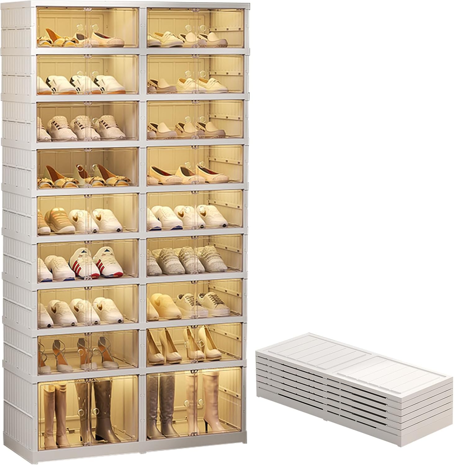Amazon.com: Goyappin Collapsible Shoe Storage Organizer, 9 Tier ...
