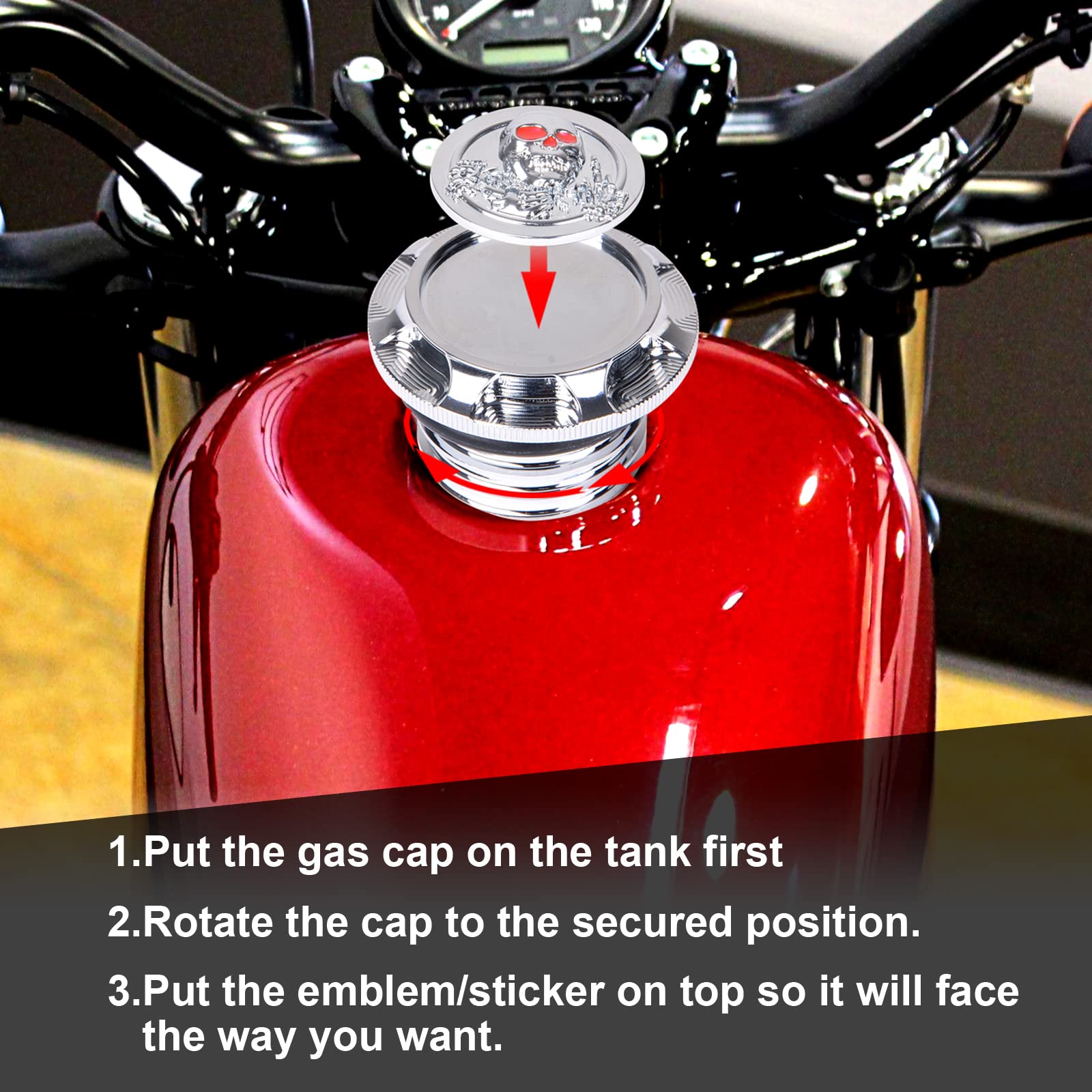 Snapklik.com : Goldfire Gas Cap For Motorcycle Sportster Accessories ...