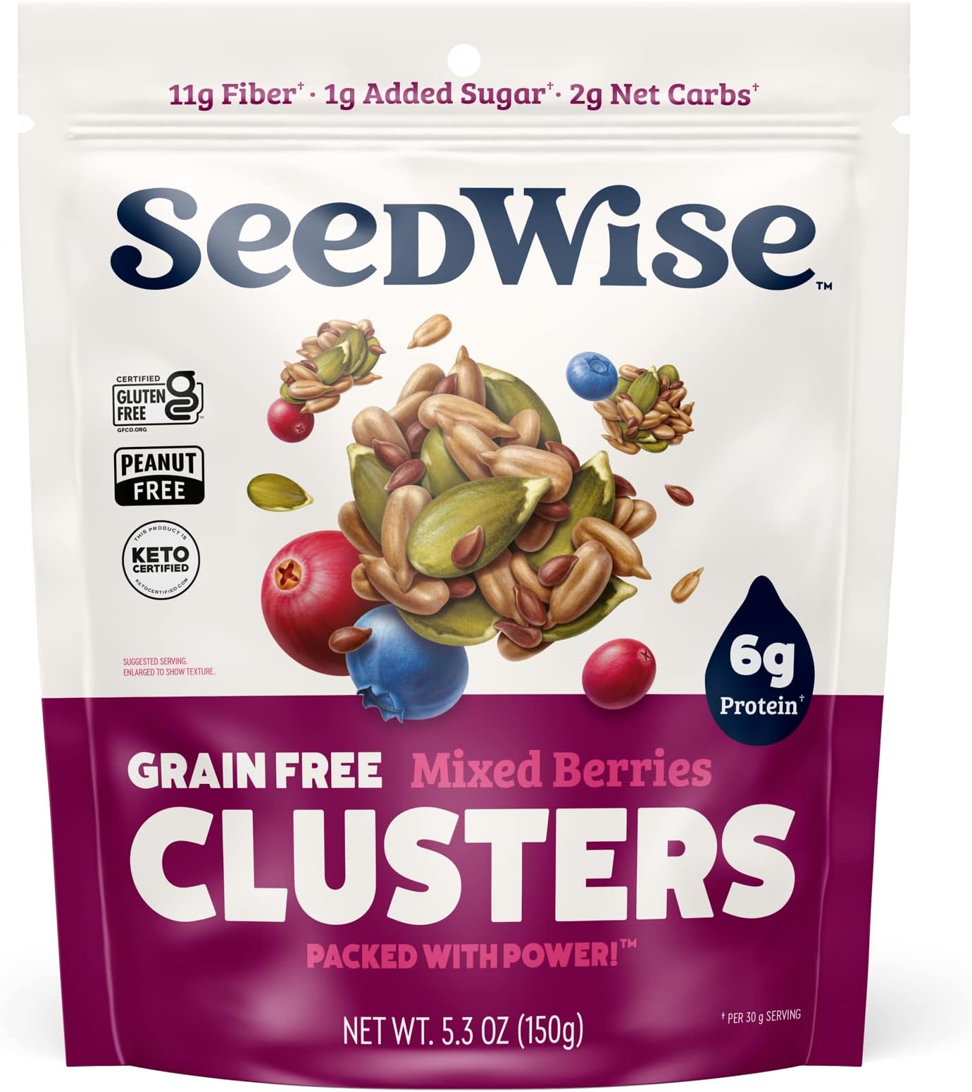Amazon.com: Ozery Bakery Super Seed Crunch Clusters, Mixed Berries ...