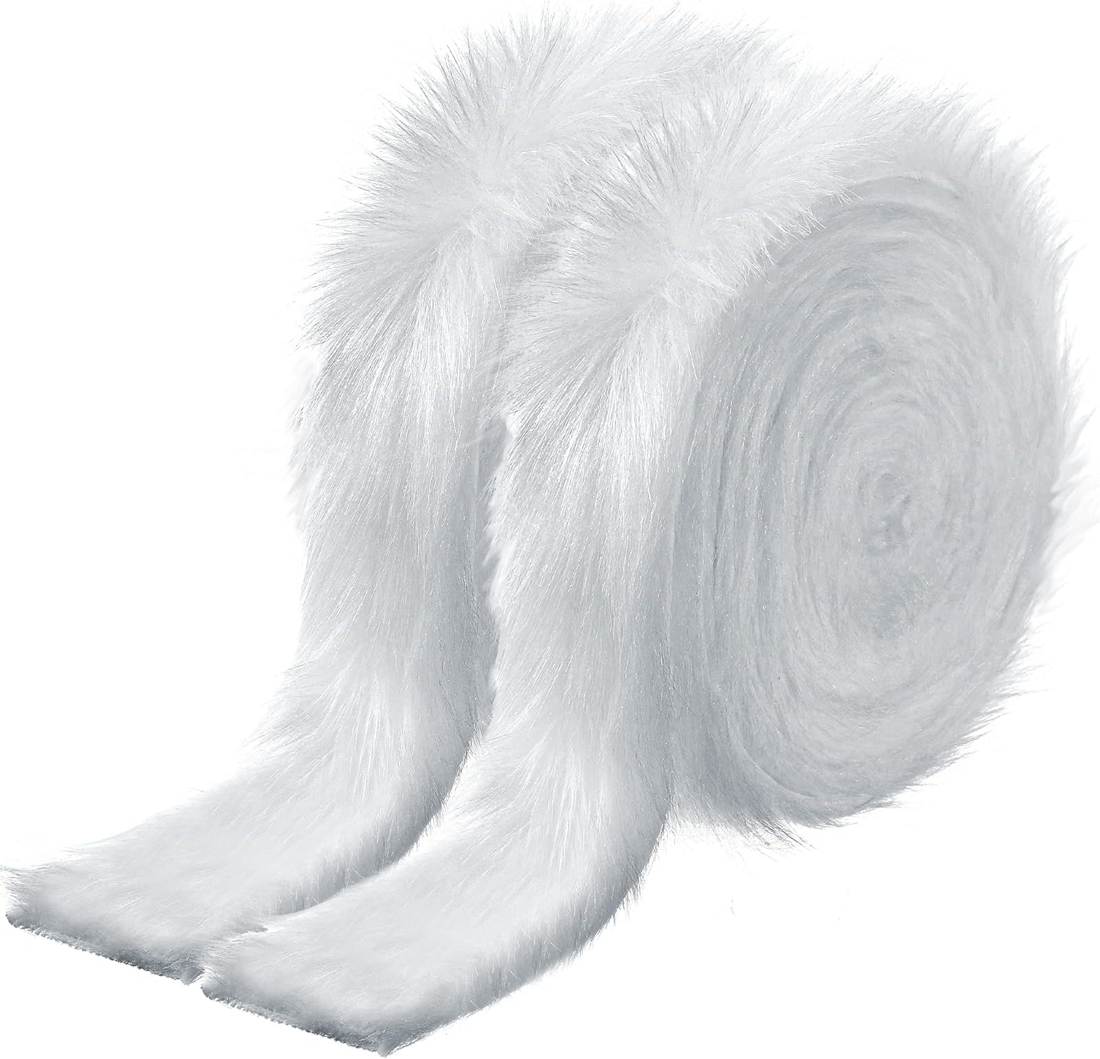 Amazon.com: 2 Rolls 24 Yards Christmas Faux Fur Ribbon White Faux Fur ...