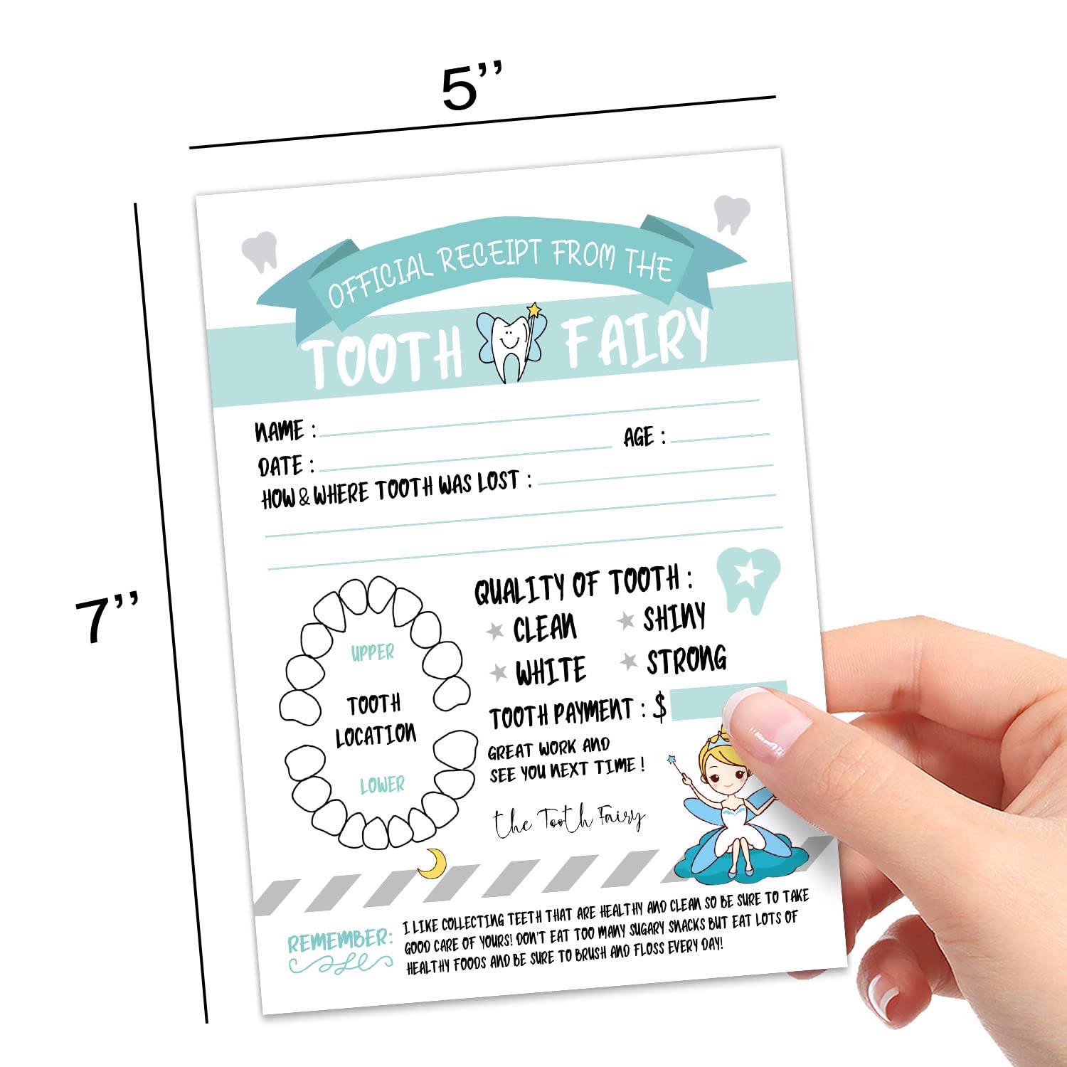 Snapklik.com : Tooth Fairy Report Cards, Tooth Fairy Paper Certificate ...