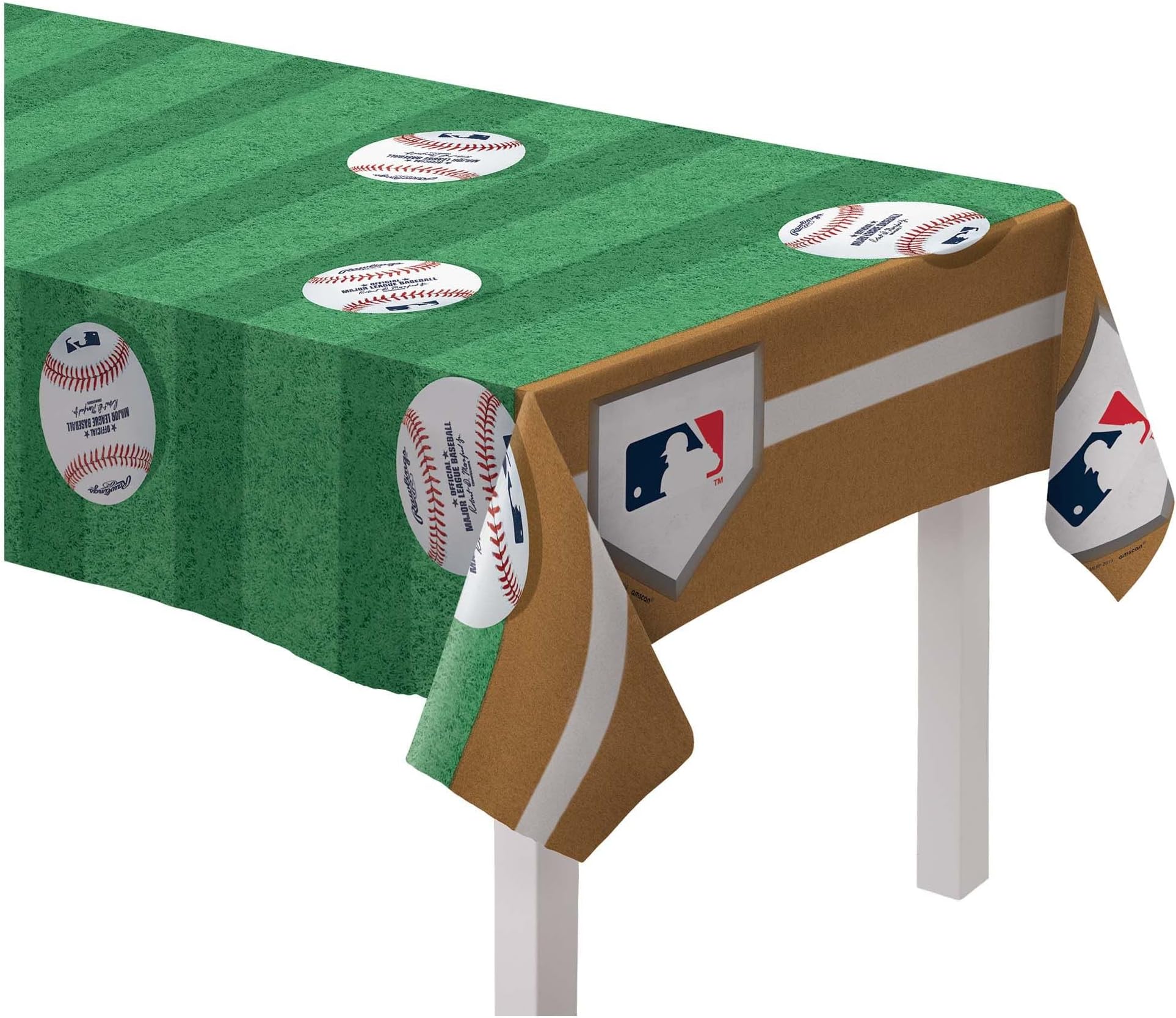 Amazon.com: Amscan Rawlings Baseball MLB Plastic Table Cover, 54 x 102 ...