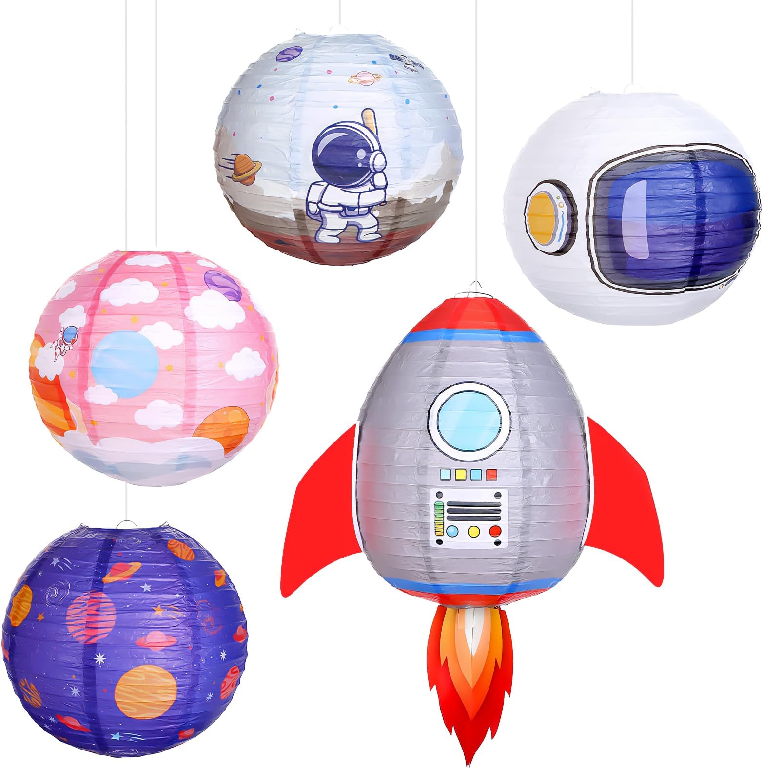 Space Planet Paper Lanterns 10PCS Solar System Hanging Decor Out of ...