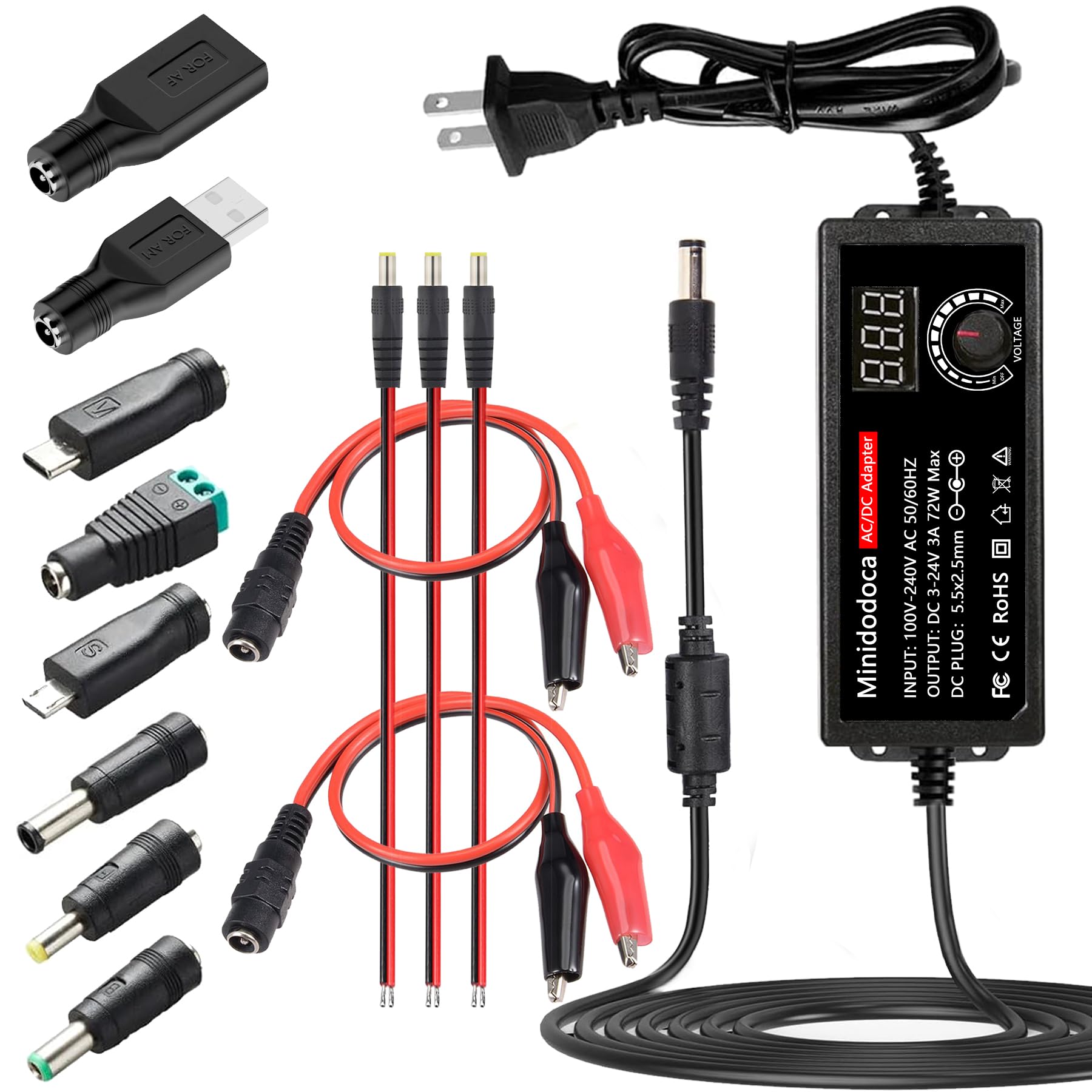 Snapklik.com : 72W Power Supply Adjustable DC 3V 24V Variable Universal ...