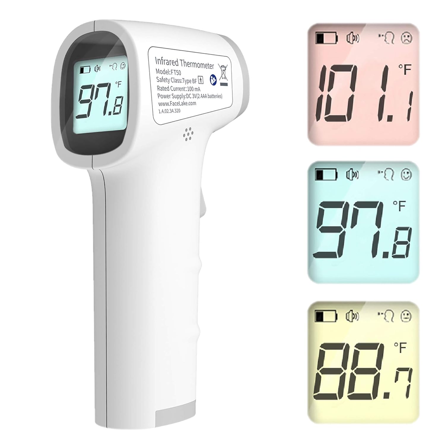 Amazon.com : Facelake FT50 Non Contact Thermometer Infrared Fever ...