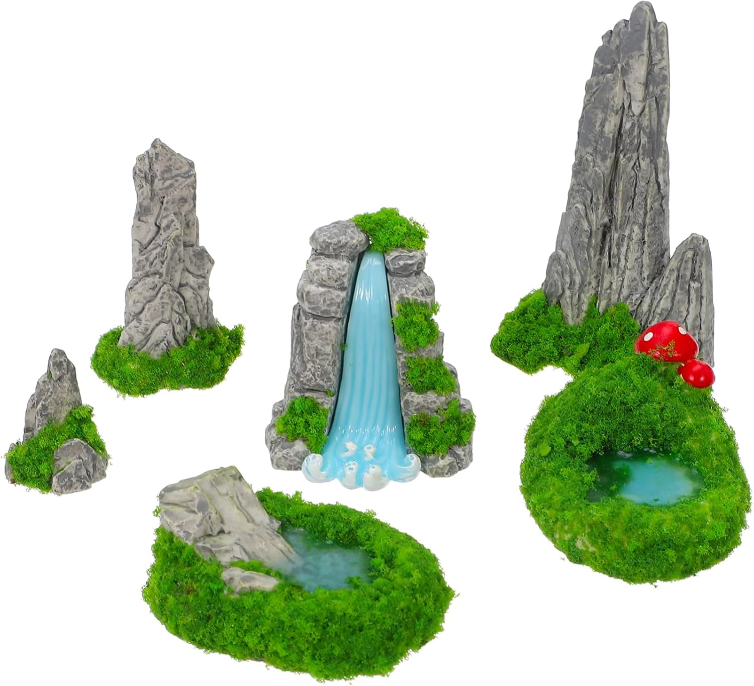 GANAZONO 6pcs Mini Rockery Decoration Miniature Zen Rockery Decor Mini ...