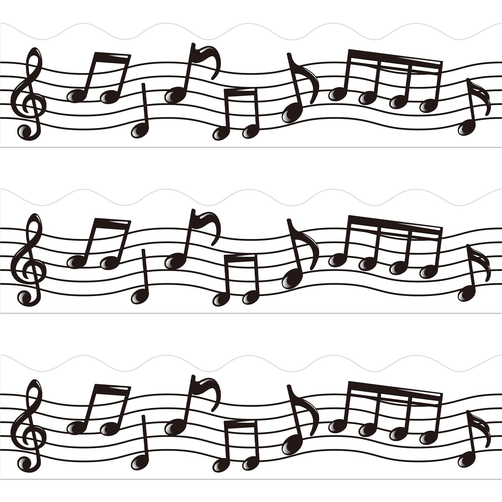 Amazon.com: 72 Feet Musical Notes Bulletin Board Borders Trim for Music ...