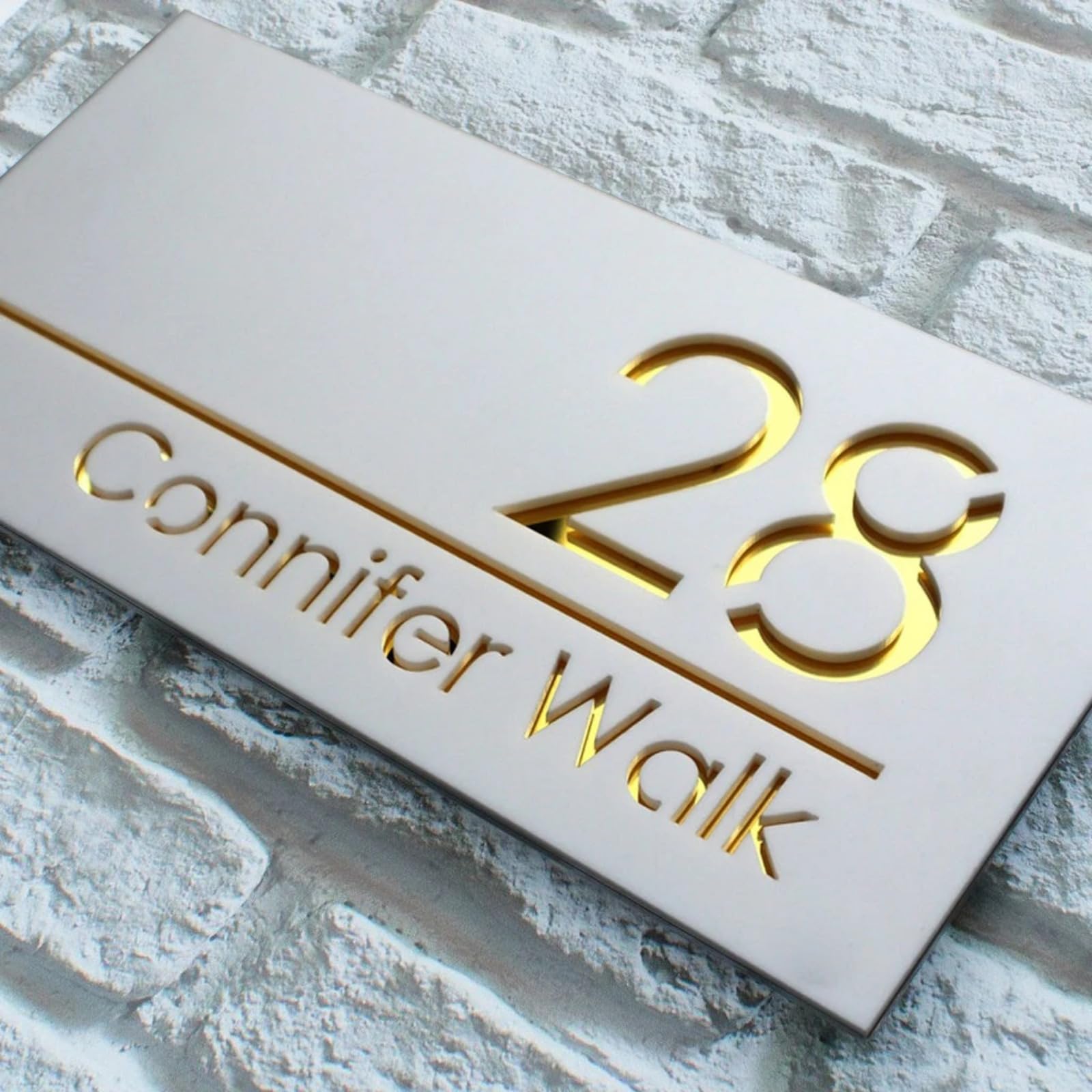 Modern House Number Plaques Modern House Numbers,Concrete & Wood Sign