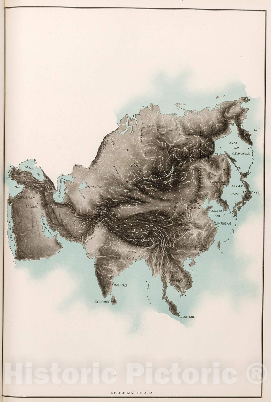 Mapa De Las Formas Del Relieve De Asia
