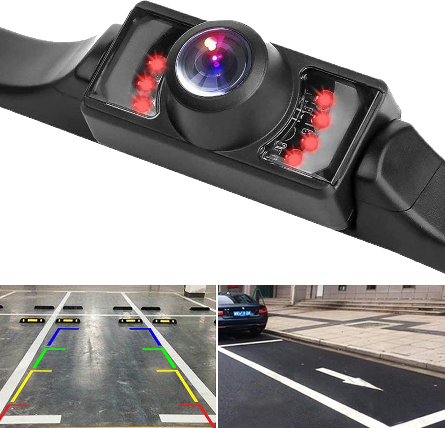 Amazon.com: Vehicle License Plate Backup Camera - Car Rear View Reverse ...