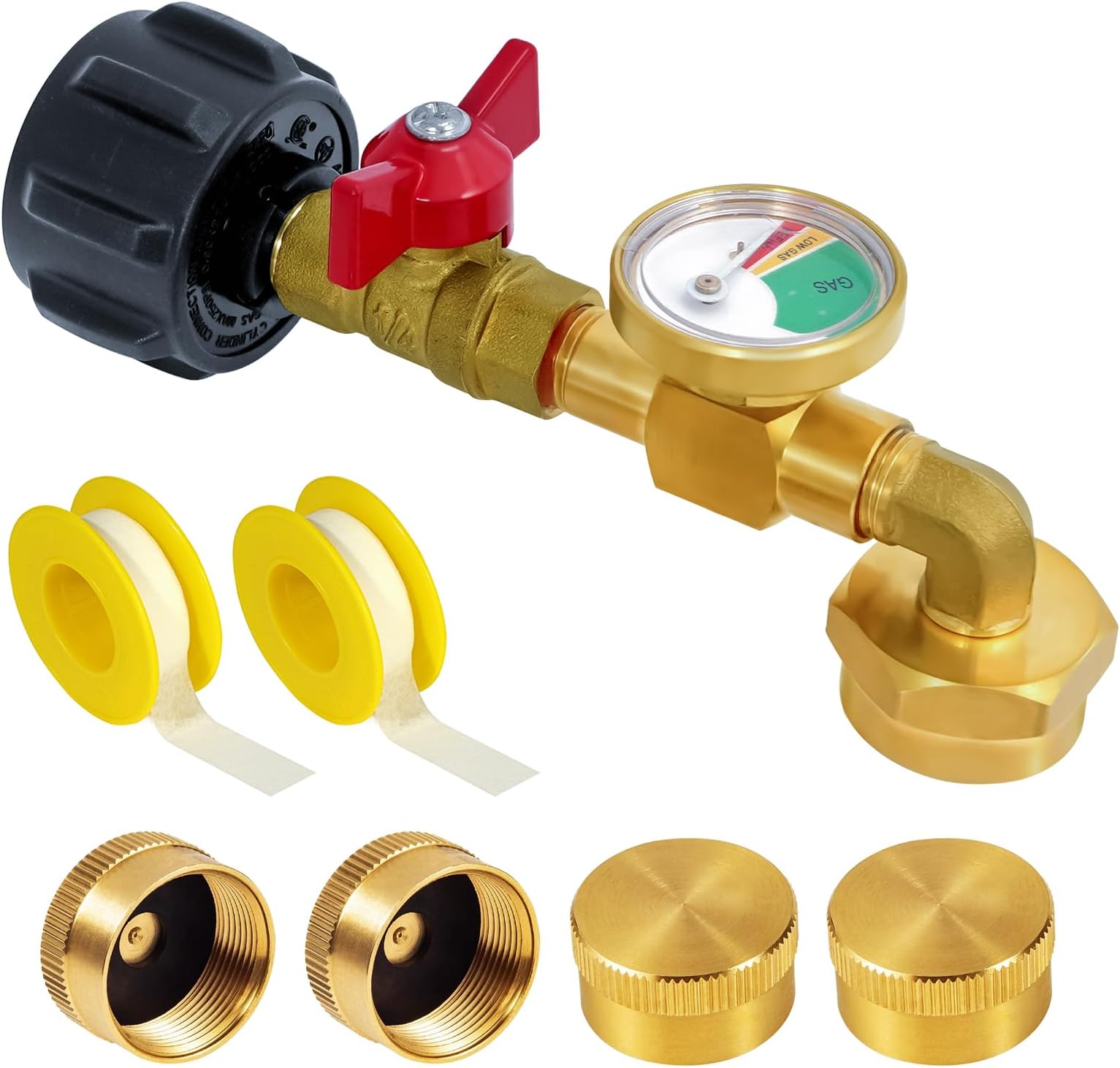 Amazon.com : Propane Refill Adapter with Tank Gauge - On/Off Control ...