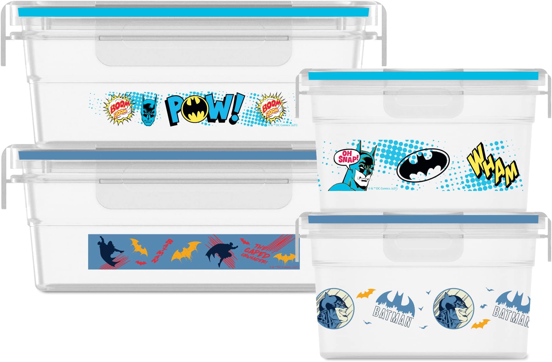 Amazon.com: Snapware 8-Pc Plastic Food Storage Containers Set, 4.6-Cup ...