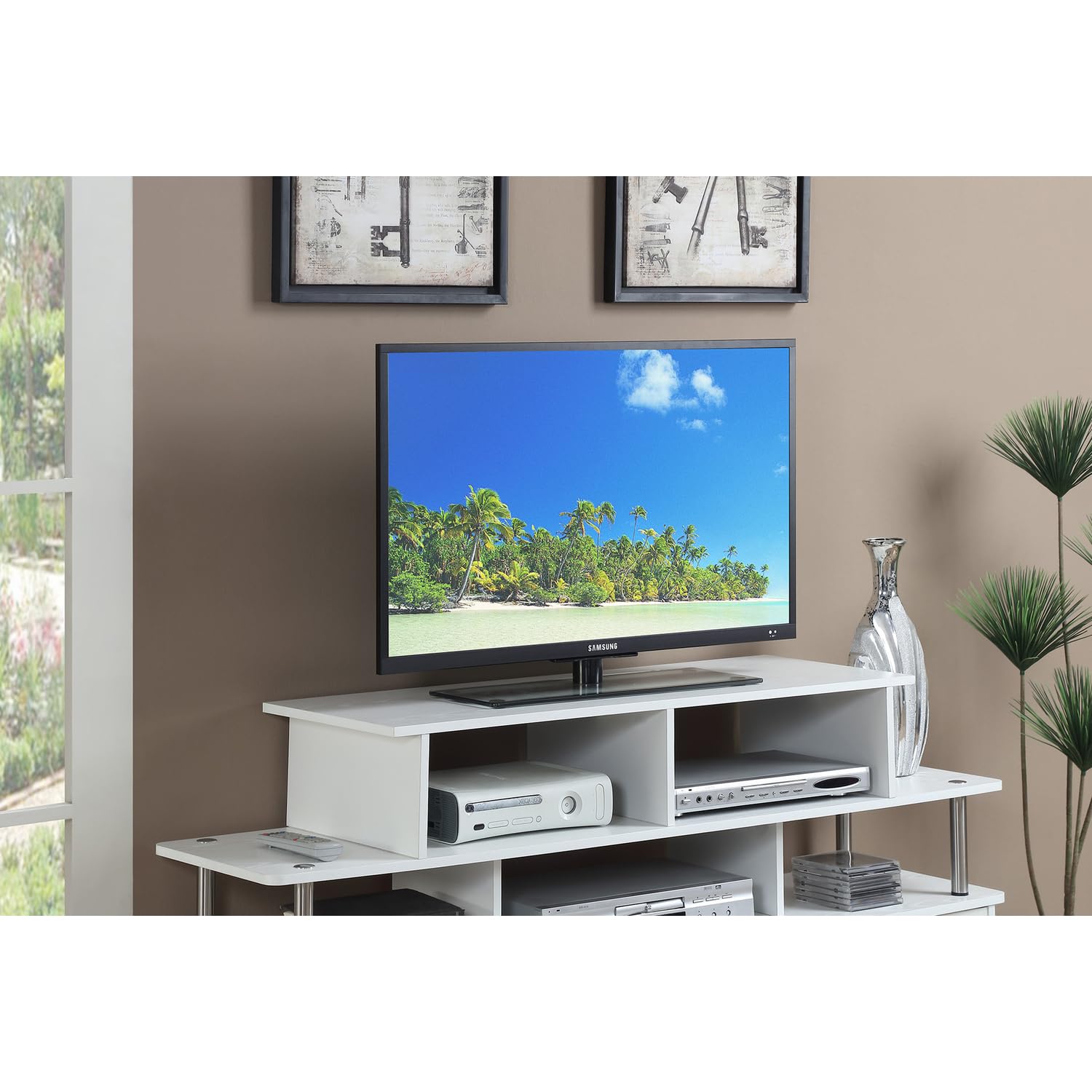 Amazon.com: HomeStock Contemporary Cool Large Tv/Monitor Riser - Finish ...