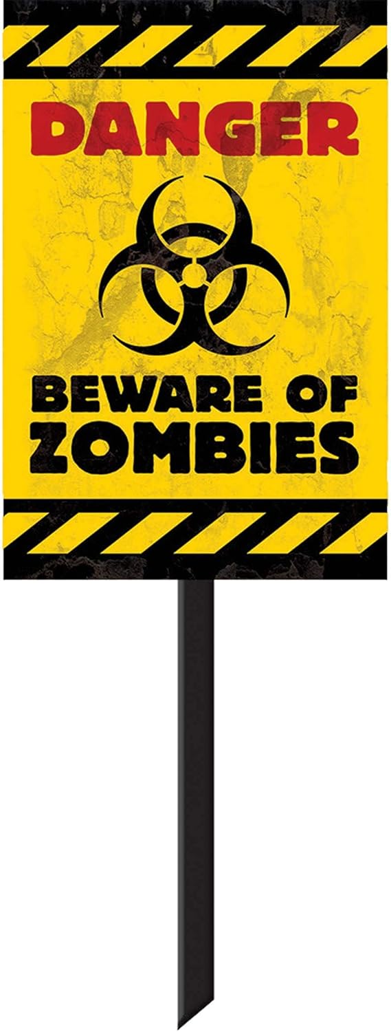 Amazon.com: Amscan Danger Zombies Yard Sign : Patio, Lawn & Garden