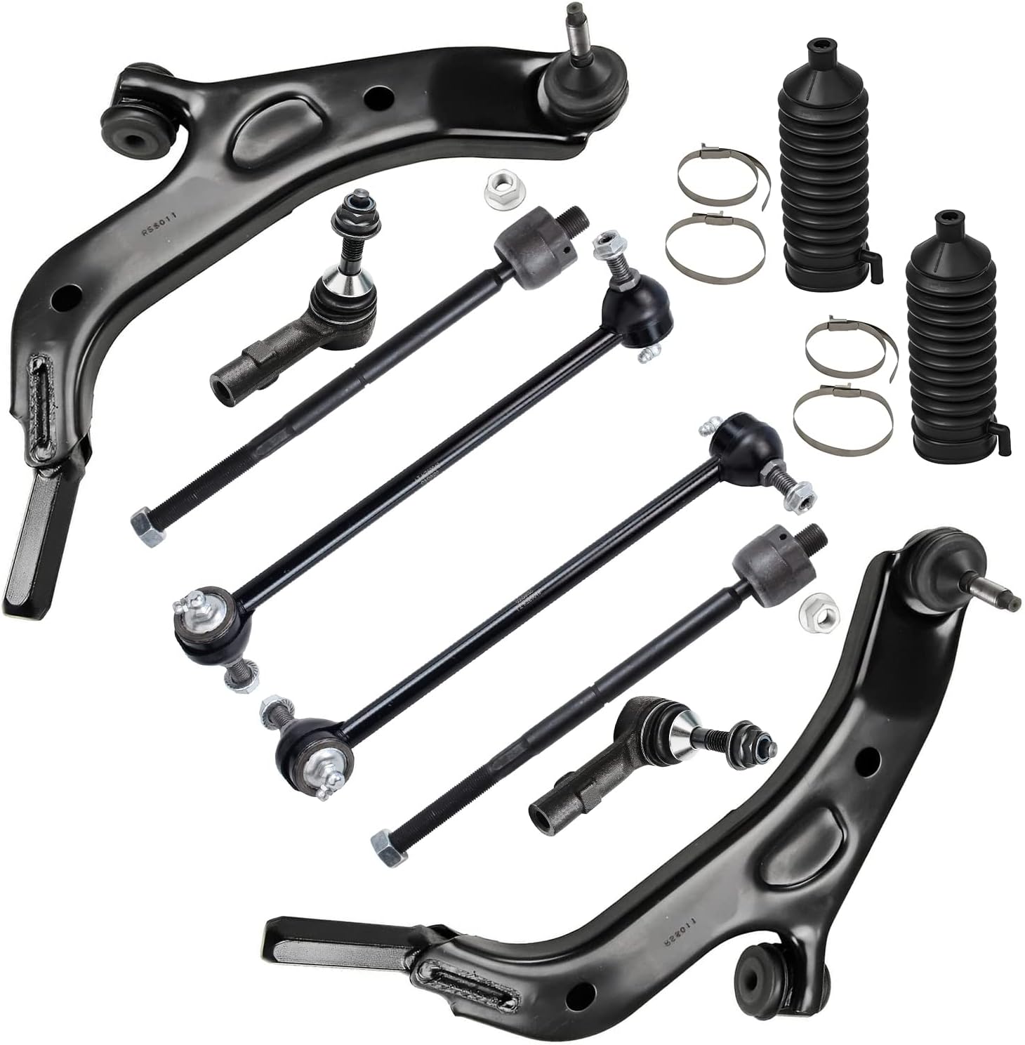 Amazon.com: Detroit Axle - 10pc Front End Control Arms Kit for Ford ...