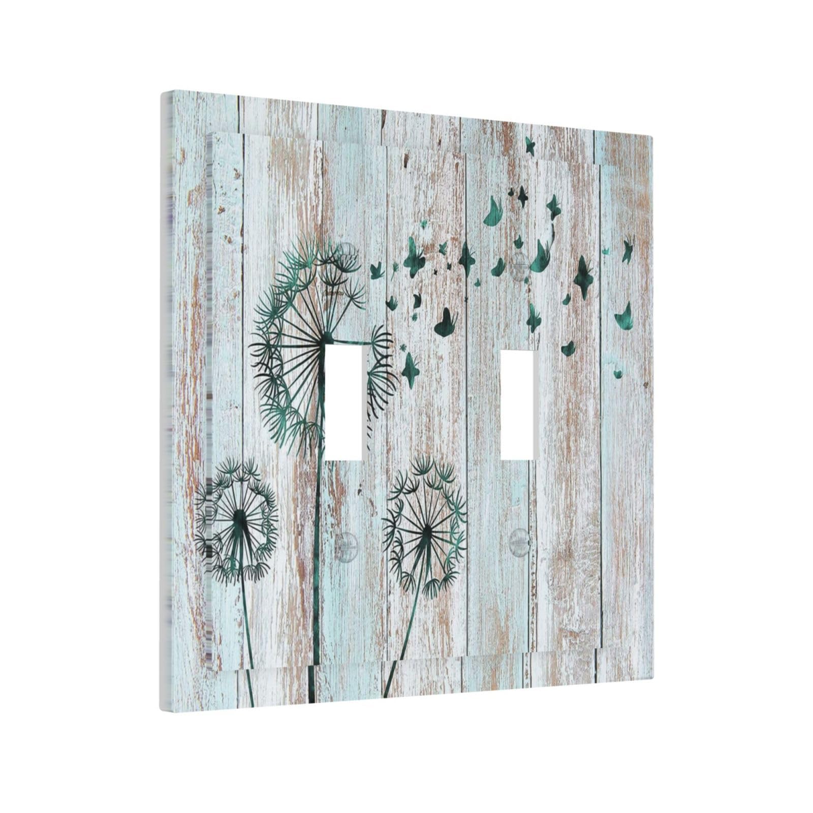 Sghxwp Decorative Switch Plate Covers Green Dandelion Watercolor Bird ...