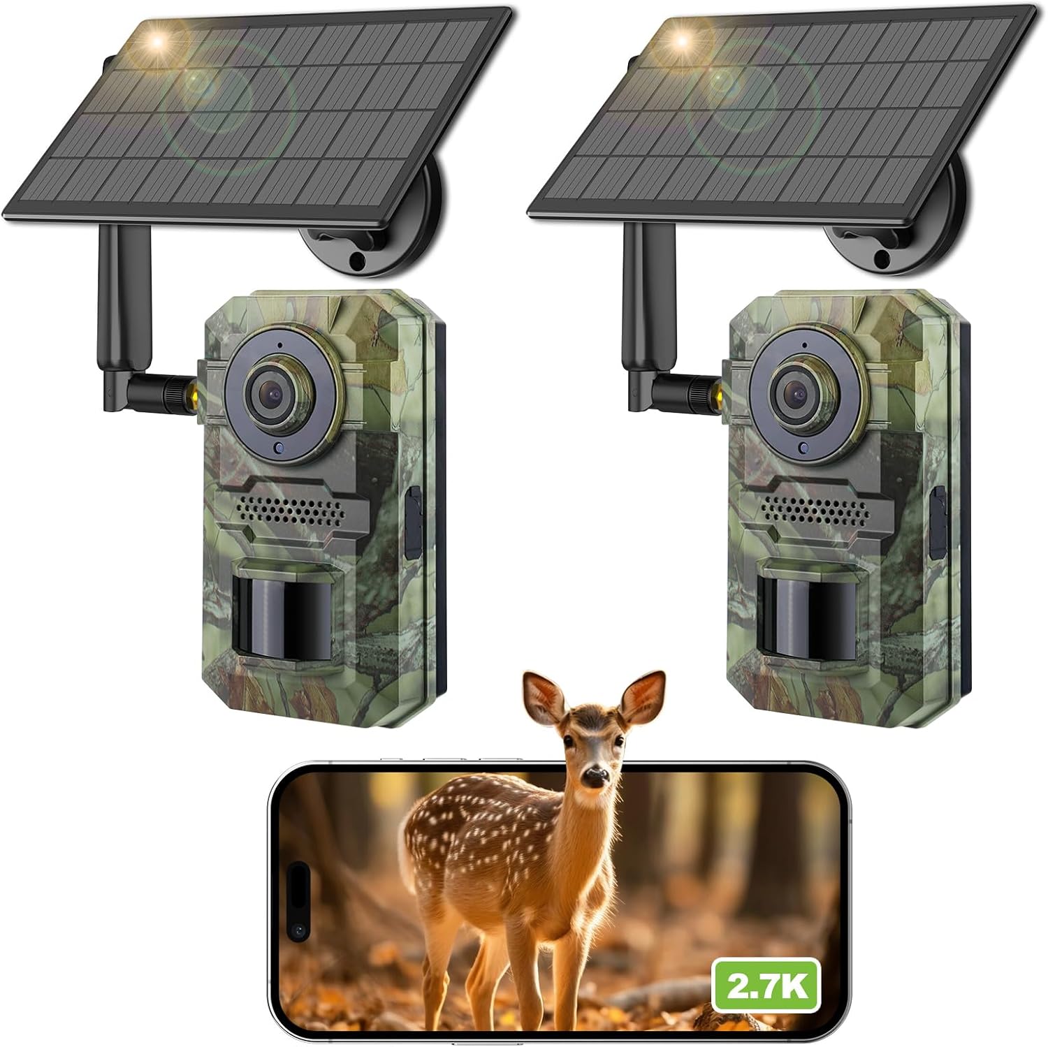Amazon.com: Trail Camera 2 Packs,Cellular Trail Cameras Built-in 4G LTE ...