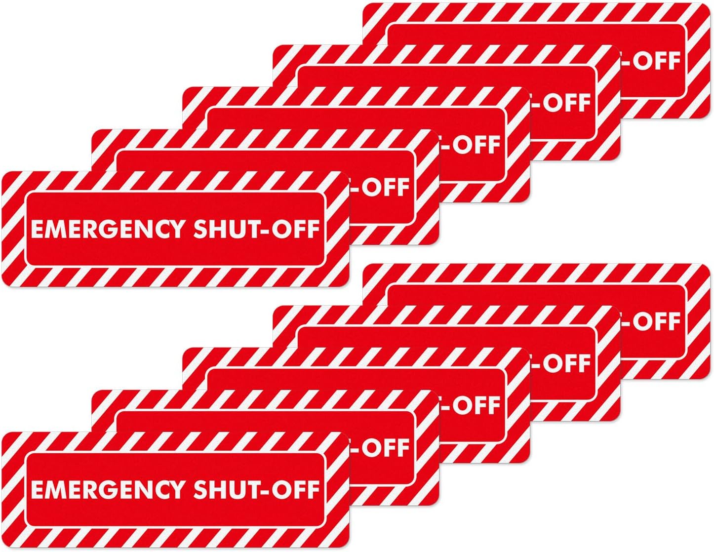 Amazon.com: YIKIADA 10 Pack Emergency Shut-Off Sticker 6×2 Inches ...