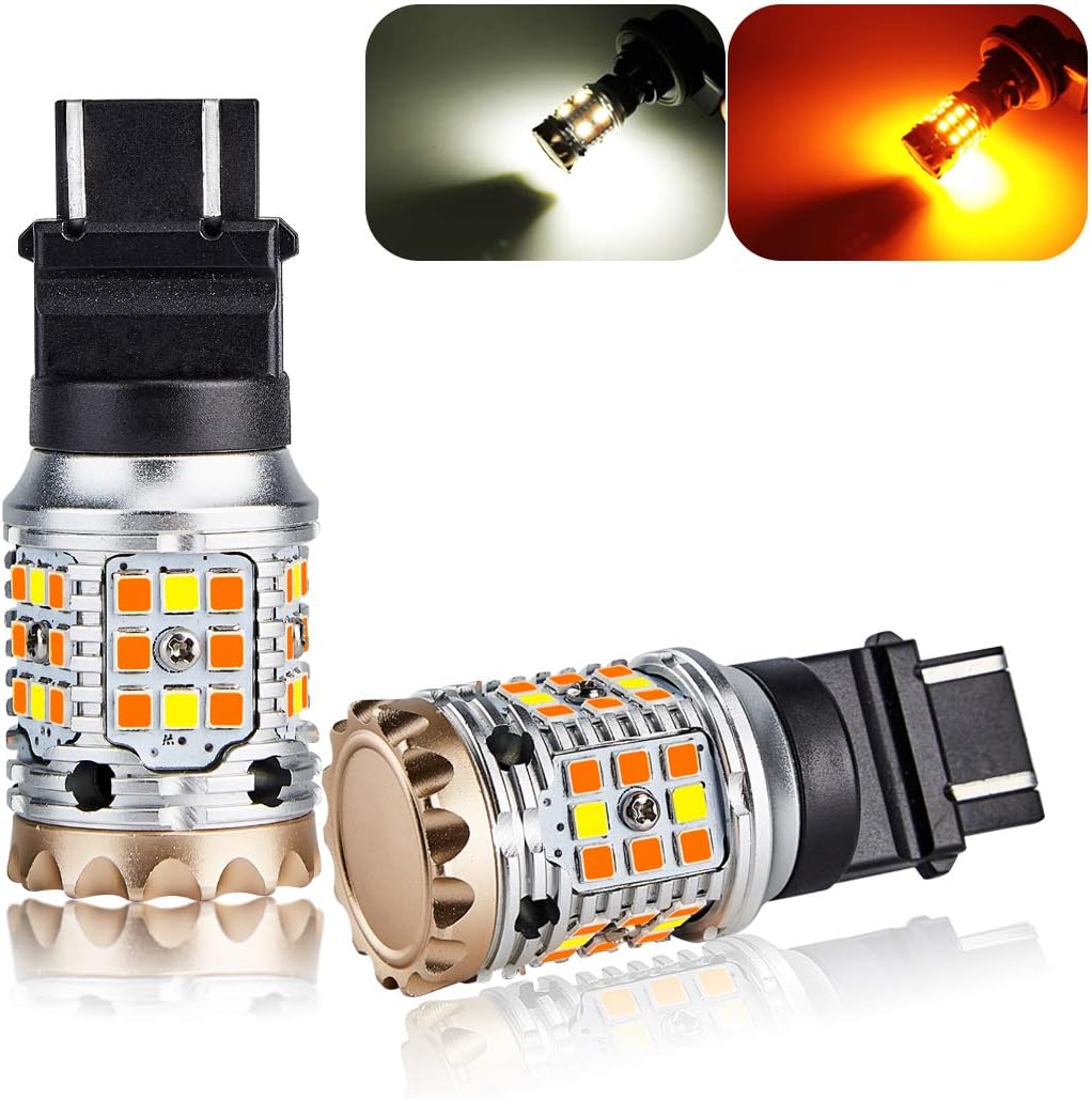 Amazon.com: LivTee 3157 4157 3155 3457 Switchback LED Bulbs - Daytime ...