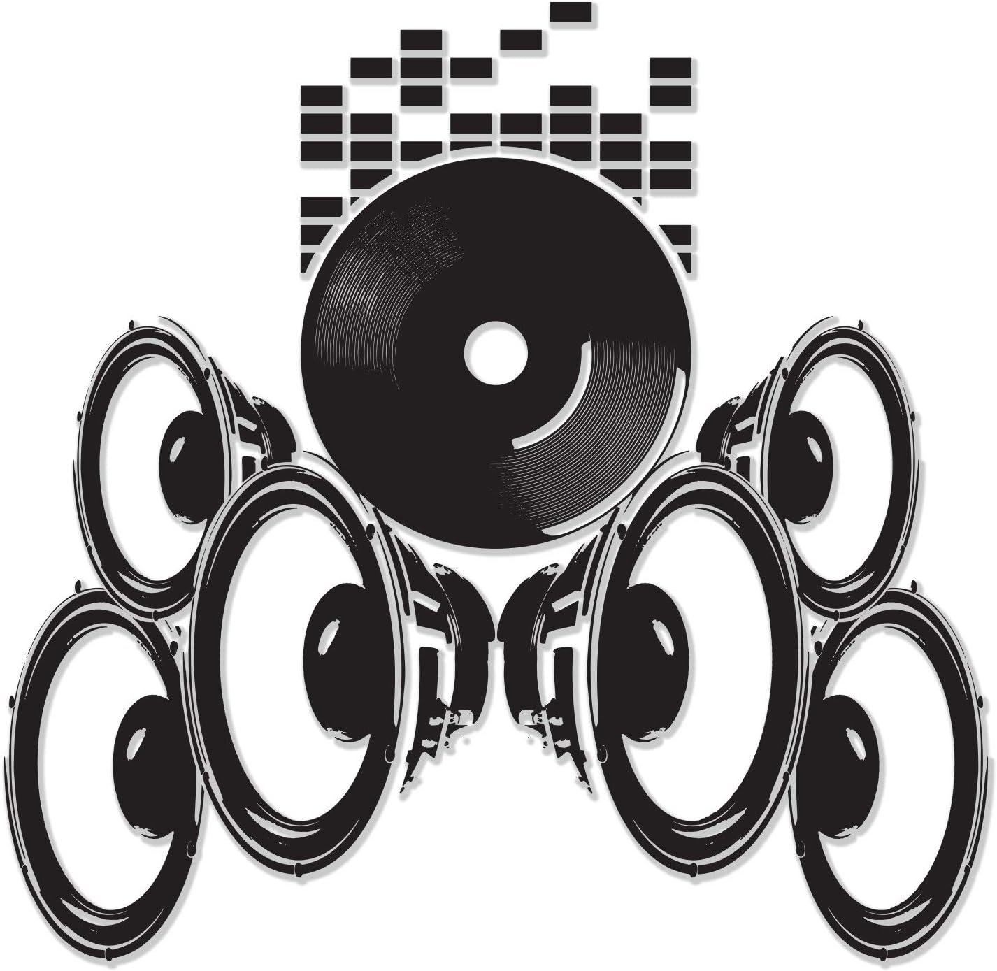 Amazon.com: Music Speakers Wall Vinyl Sticker - Radio Art Waterproof ...