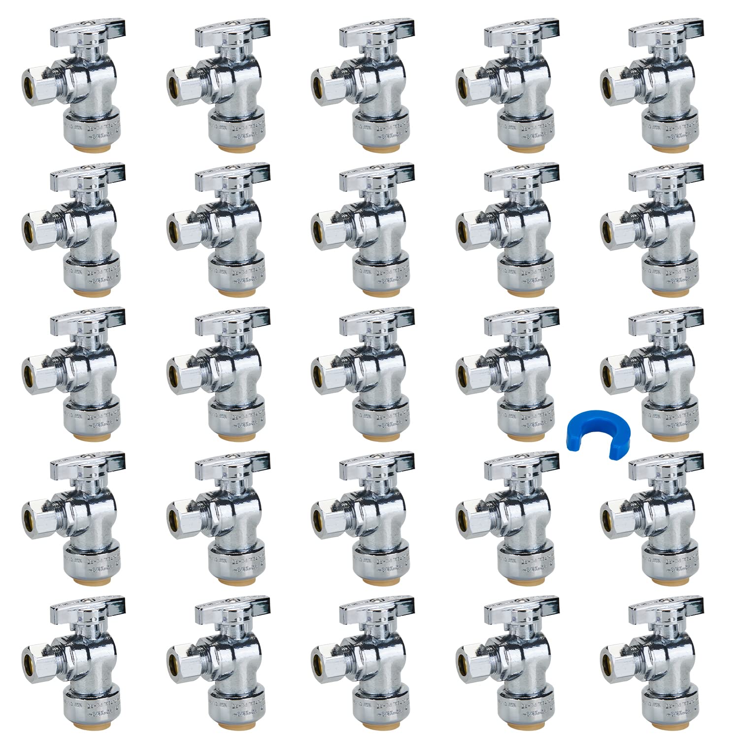 Snapklik.com : 25-Pack Angle Stop Valve, Angle Water Shut Off Valve 1/2 ...