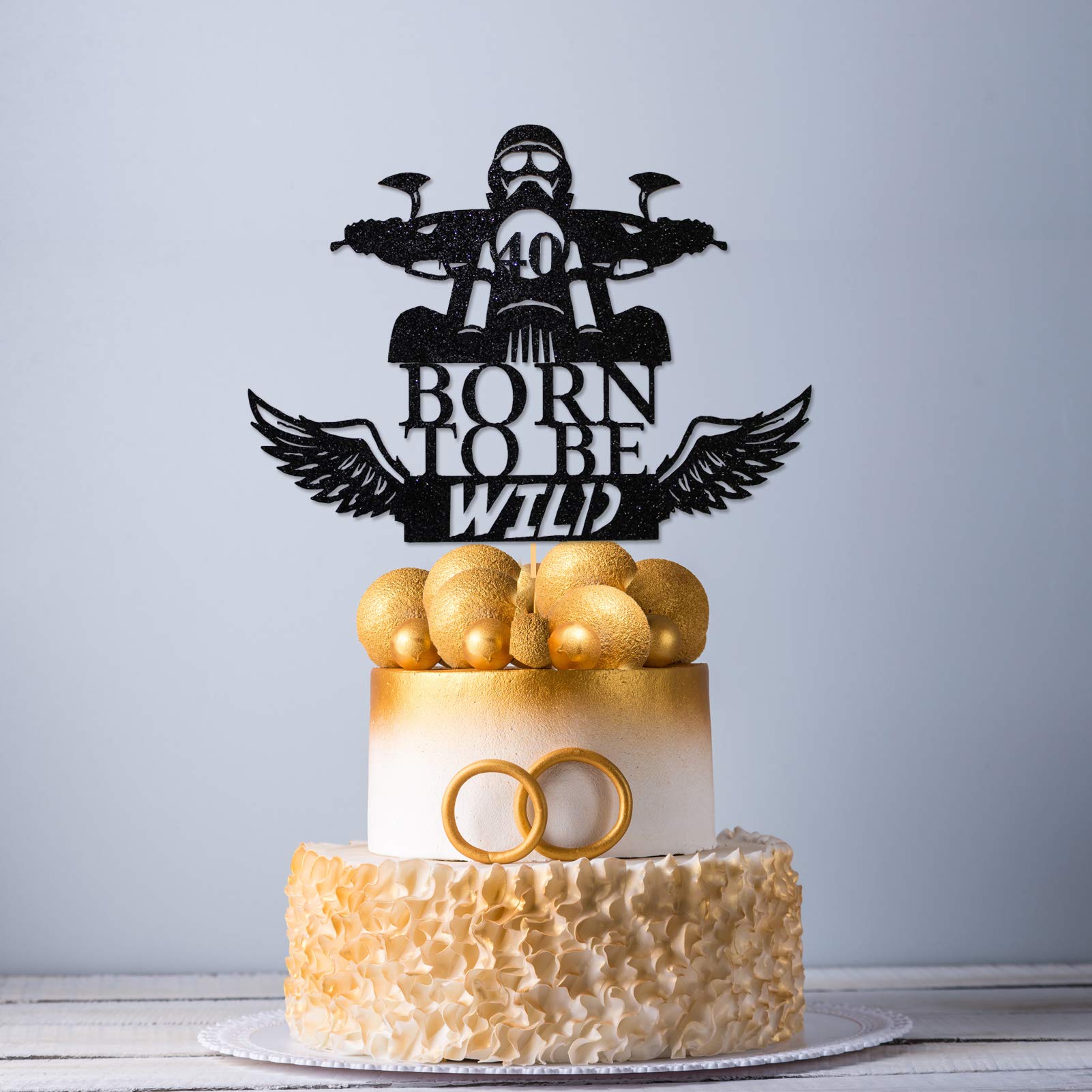 Buy AloParty Born To Be Wild 40th Birthday Cake Topper, Cheer to 40th ...