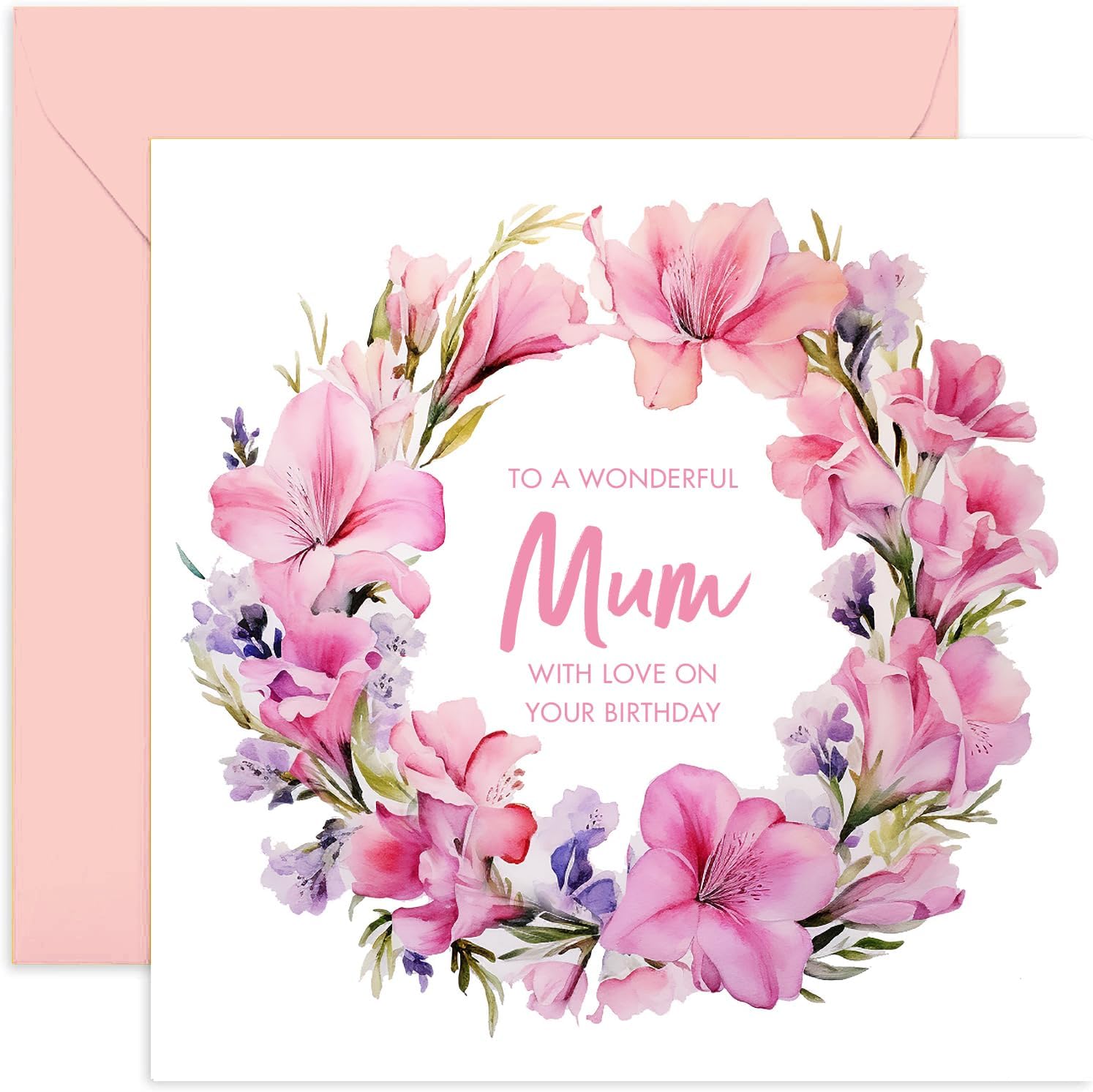 Old English Co. Mum Birthday Card Floral - Mum Flower Birthday Card ...