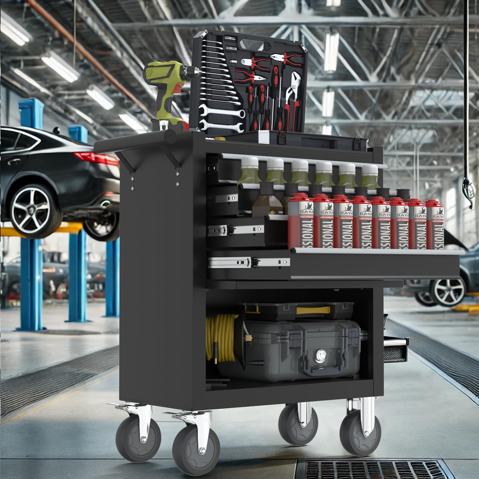 Snapklik.com : CMFYDAILY 4-Drawers Heavy-Duty Tool Chest, Large ...